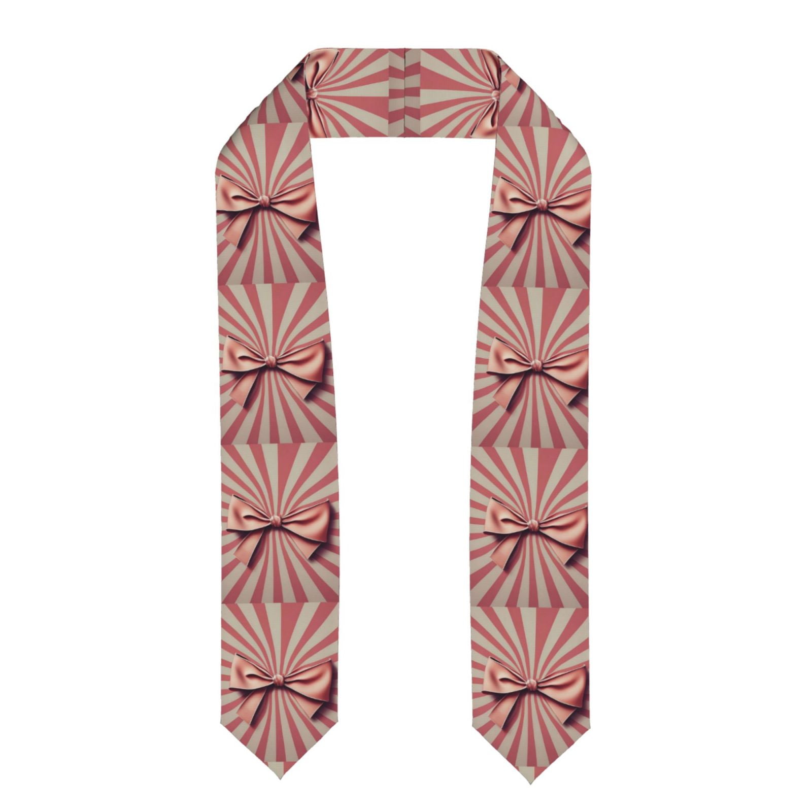 Zufioo Retro Bow Print Graduation Shawl Ribbon, Graduation Ribbon for ...