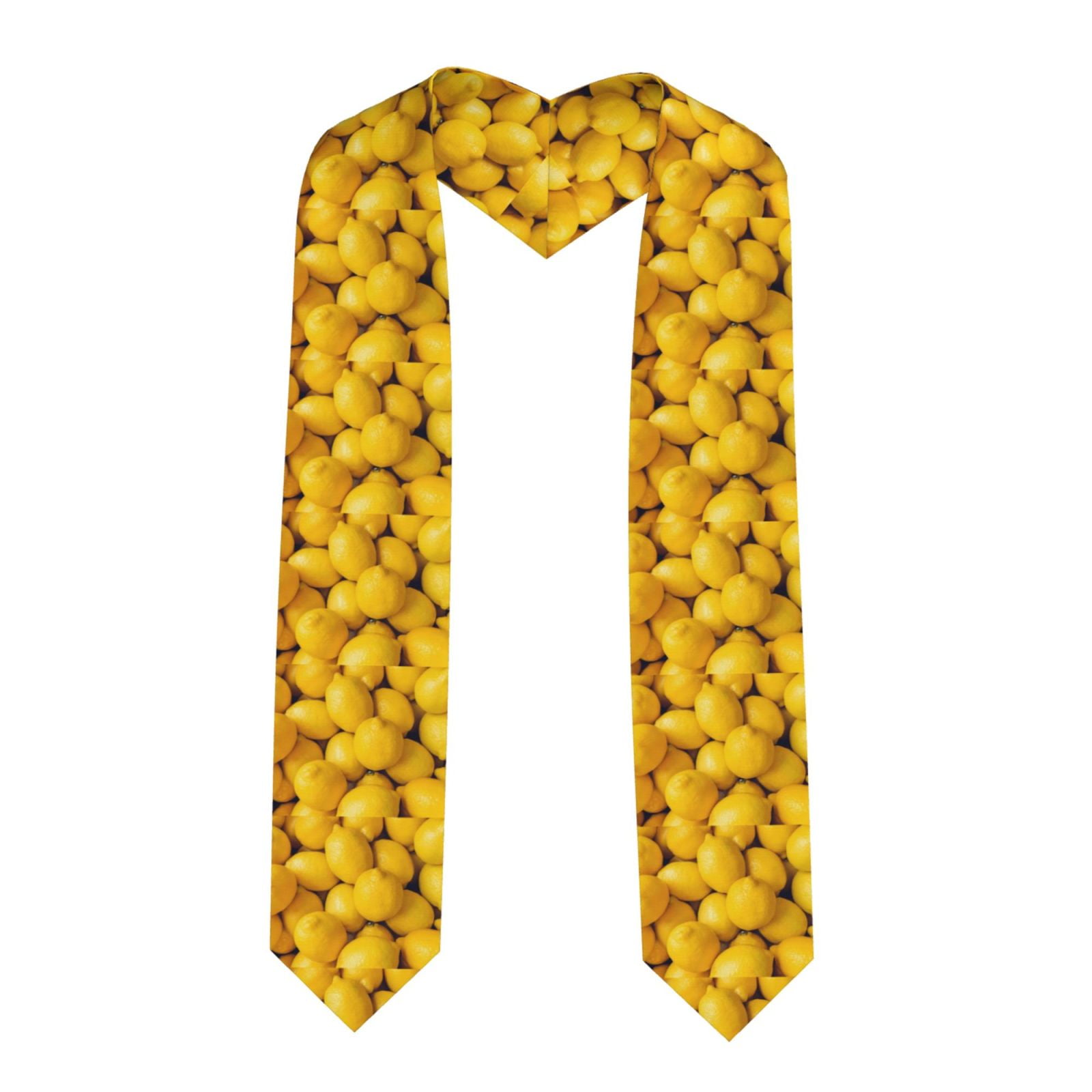Zufioo Ripe Yellow Lemon Print Graduation Shawl Ribbon, Graduation ...