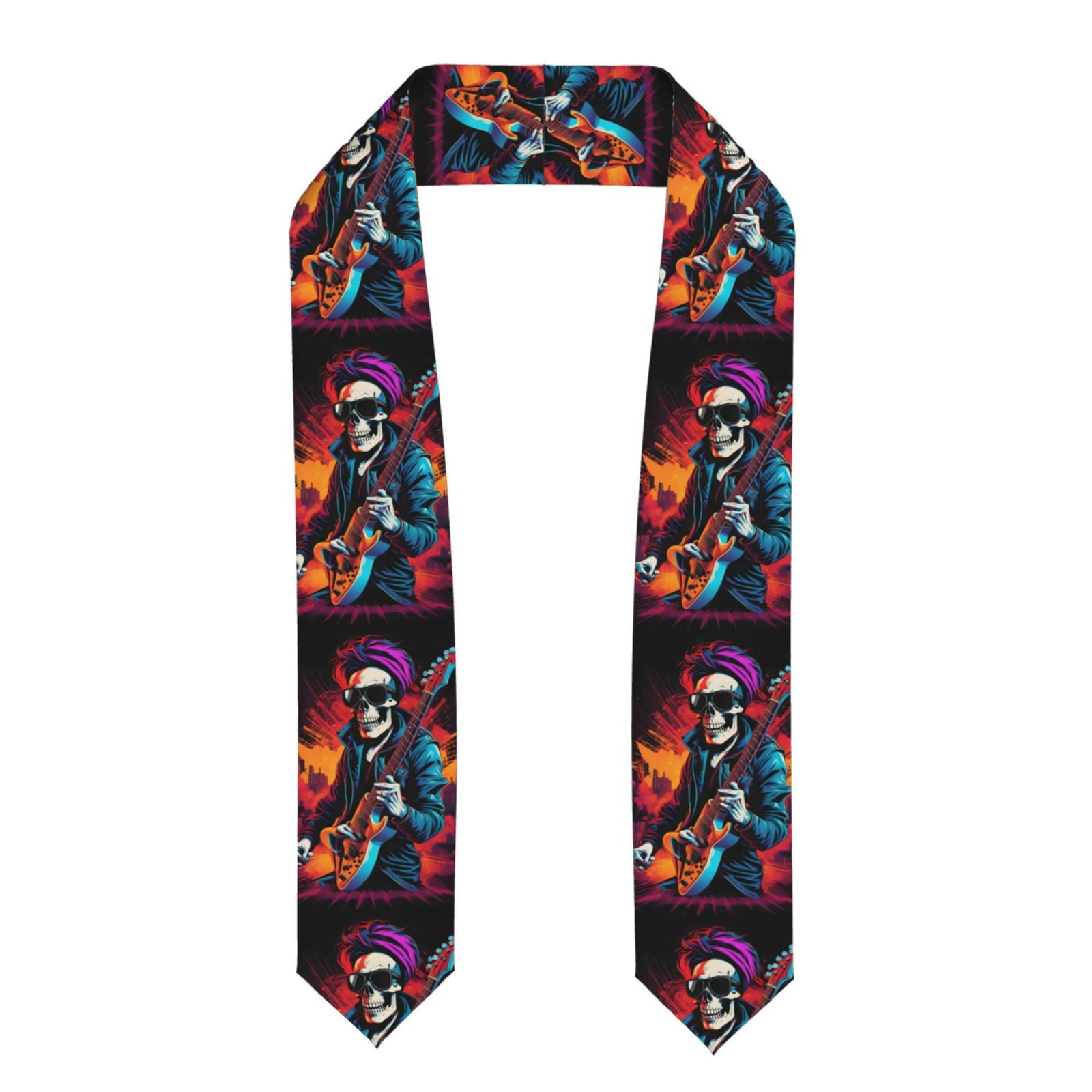 Zufioo Rock Skull Singer Print Graduation Shawl Ribbon, Graduation ...