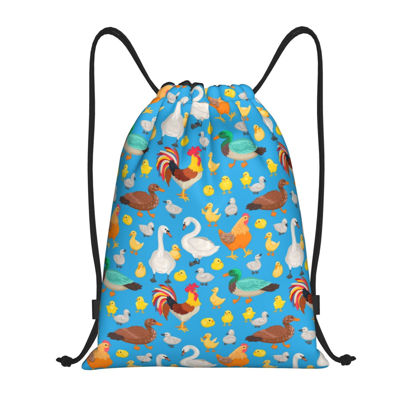 Zufioo Rooster And Chickens Sports Cinch Sack Gym String Bags Machine ...