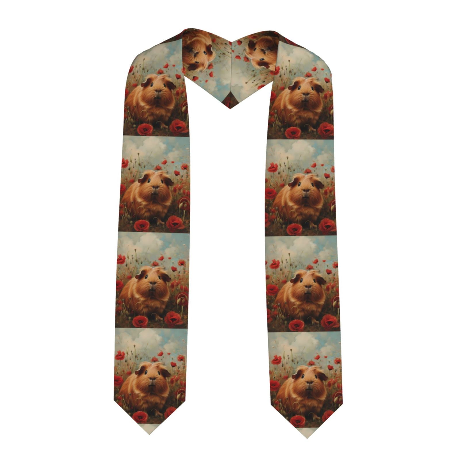 Zufioo Rose Cute Guinea Pig Print Graduation Shawl Ribbon, Graduation ...