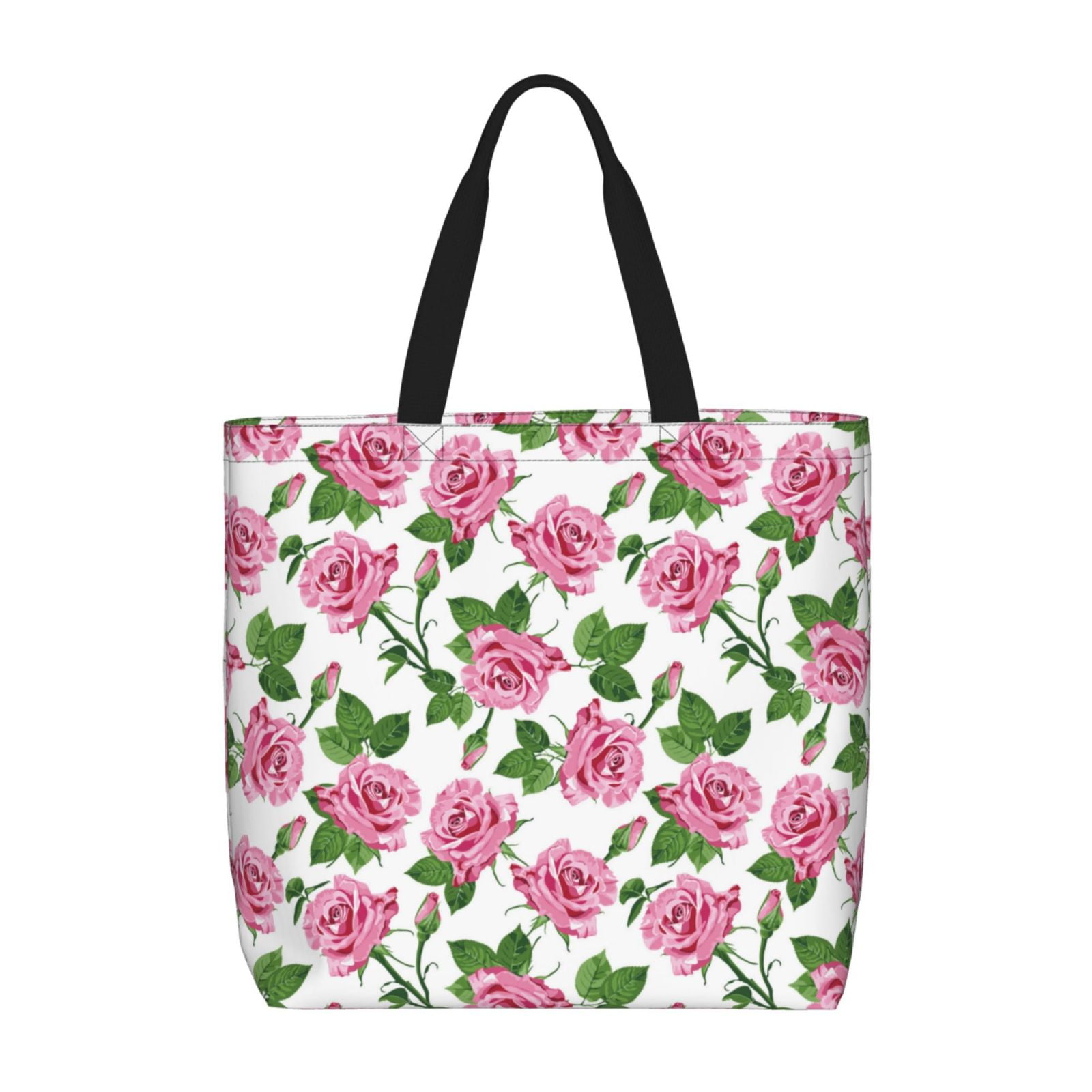 Zufioo Rose Flowers Print Large Capacity Single Shoulder Convenient Bag ...