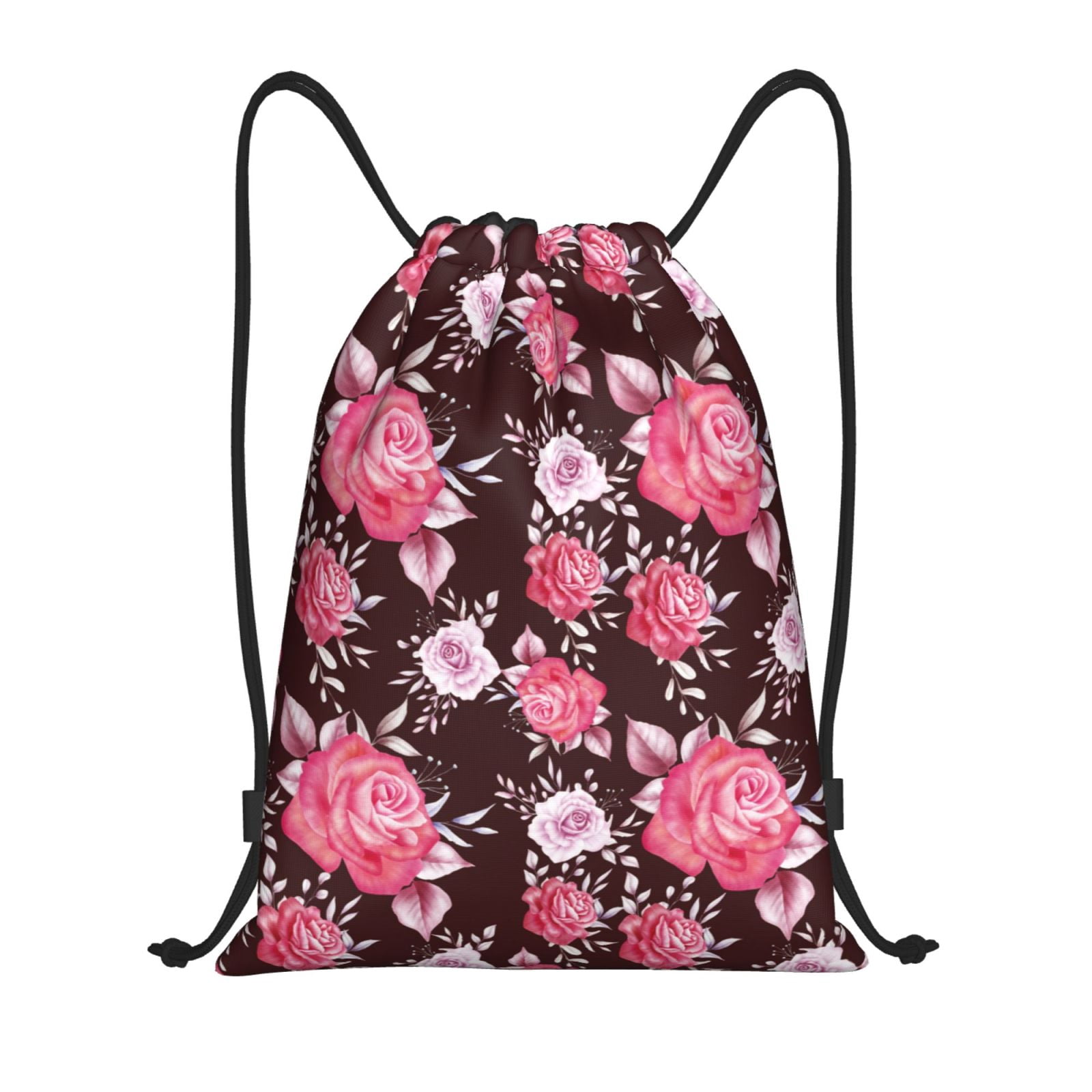 Zufioo Rose Flowers Sports Cinch Sack Gym String Bags Machine Washable ...