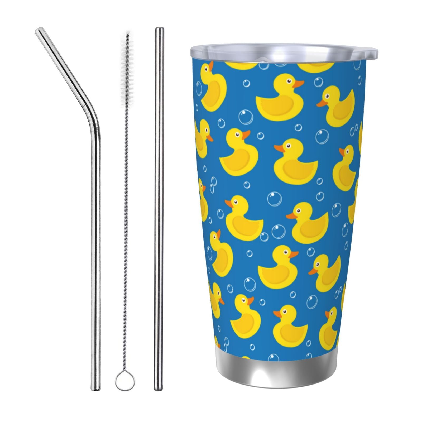 Zufioo Rubber Duck Print 20OZ Stainless Steel Car Cup, Direct Drinking ...