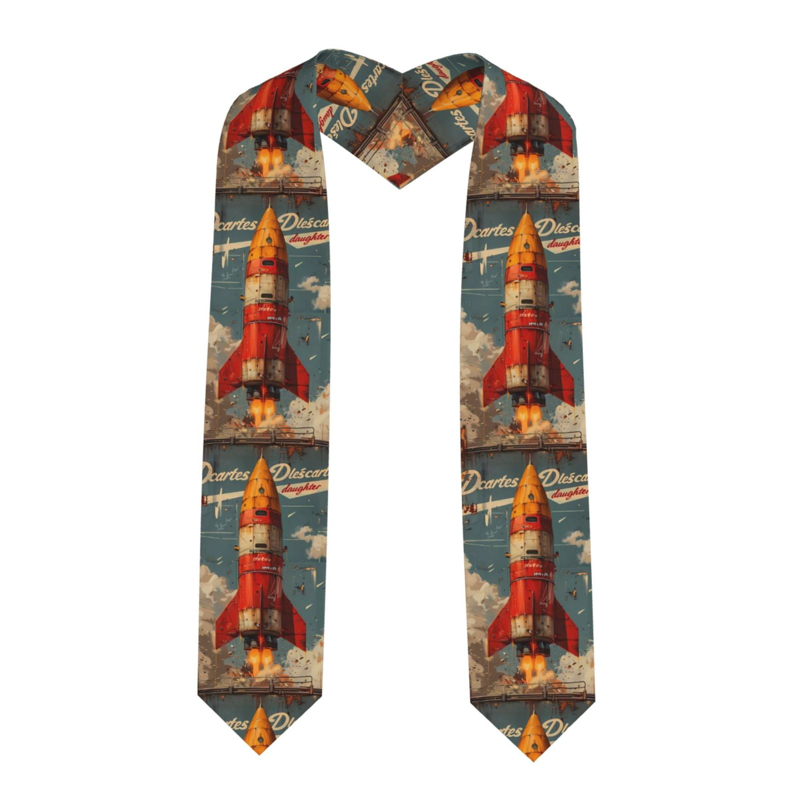 Zufioo Rusty Rocket Launch Print Graduation Shawl Ribbon, Graduation ...