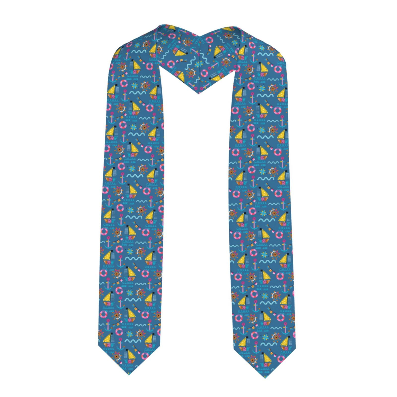 Zufioo Sailboat With Sailing Print Graduation Shawl Ribbon, Graduation ...