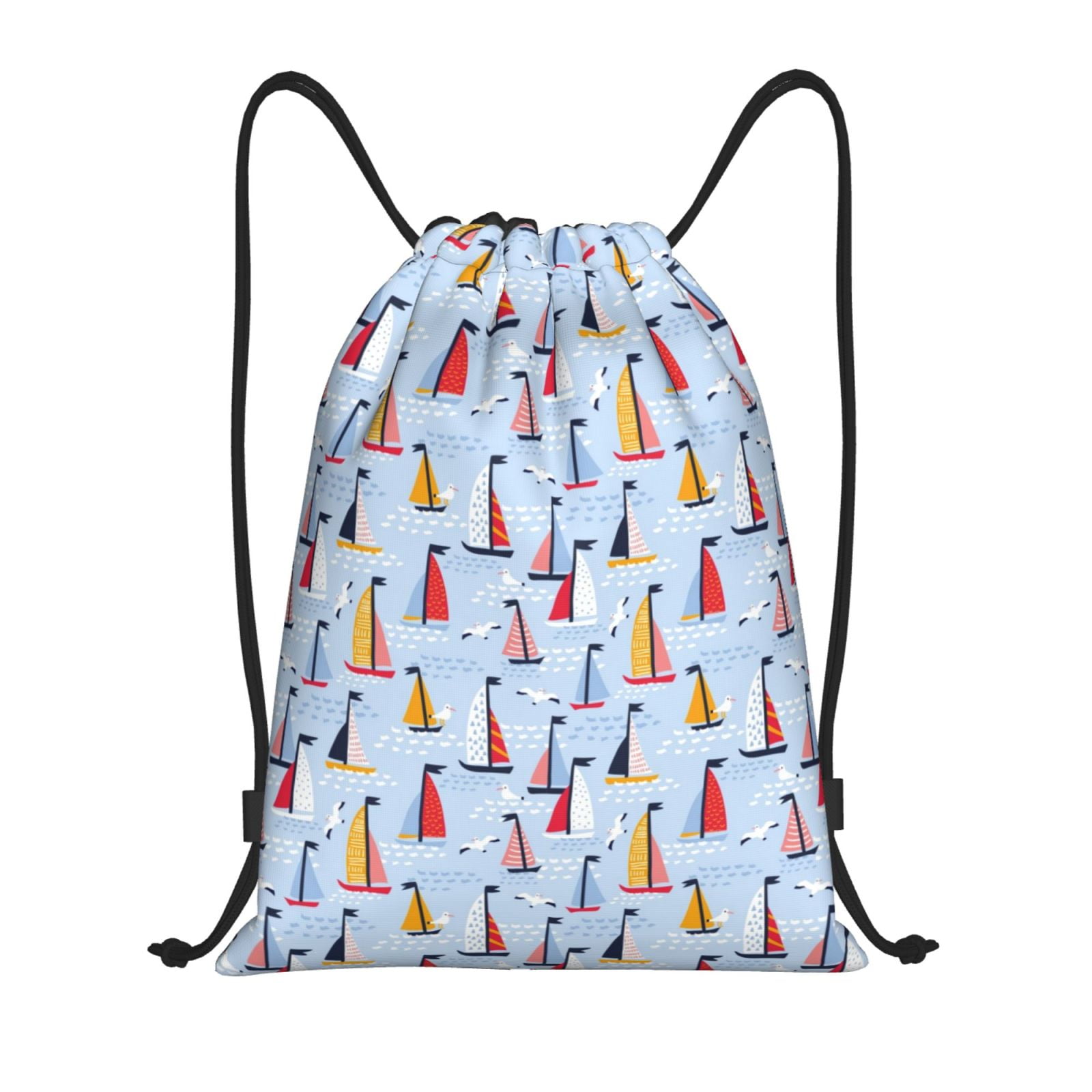 Zufioo Sailboats And Seagulls Sports Cinch Sack Gym String Bags Machine ...
