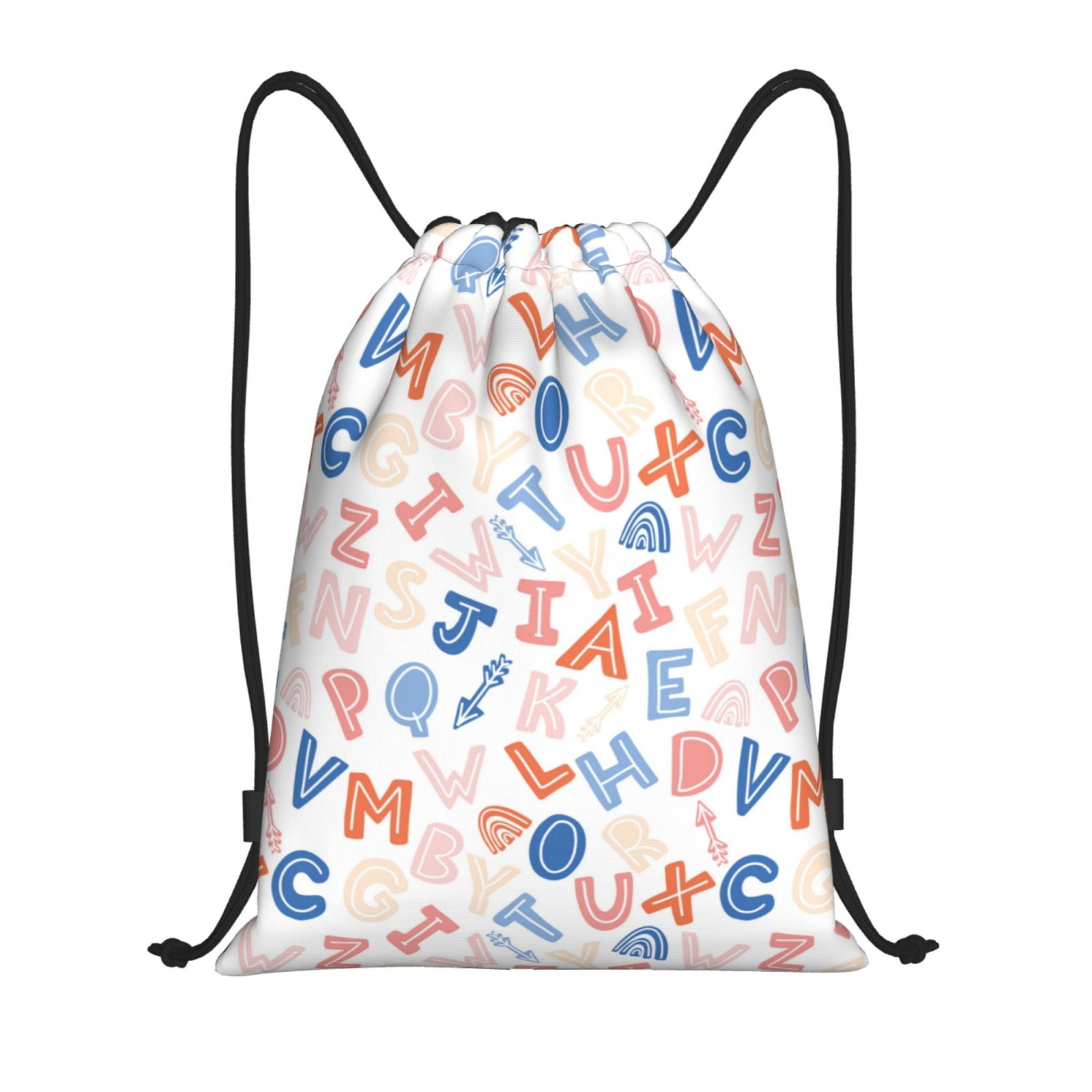 Zufioo Scandinavian Alphabet Sports Cinch Sack Gym String Bags Machine ...