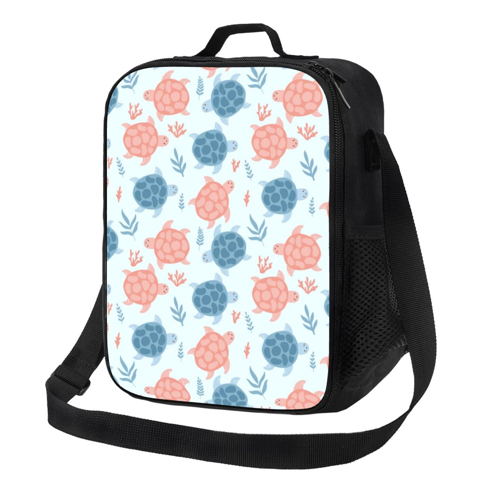 Zufioo Sea Turtle Insulated Lunch Bag,600D Polyester Oxford Fabric ...