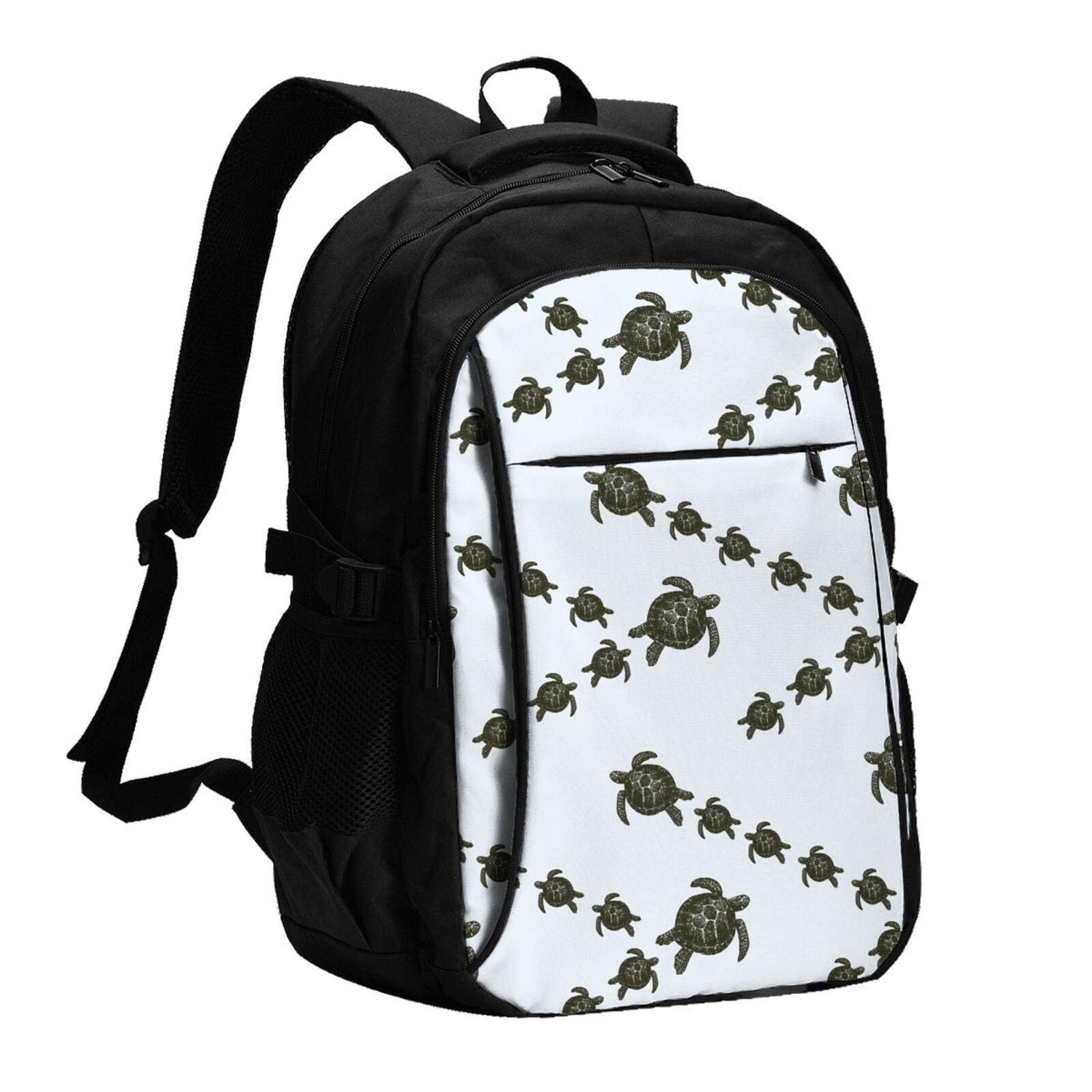 Zufioo Sea Turtle Print USB Backpack, Multi-Pocket Design Ergonomic ...