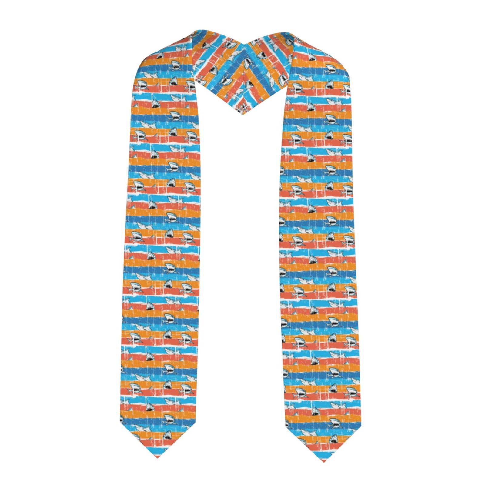 Zufioo Shark On Line Print Graduation Shawl Ribbon, Graduation Ribbon ...