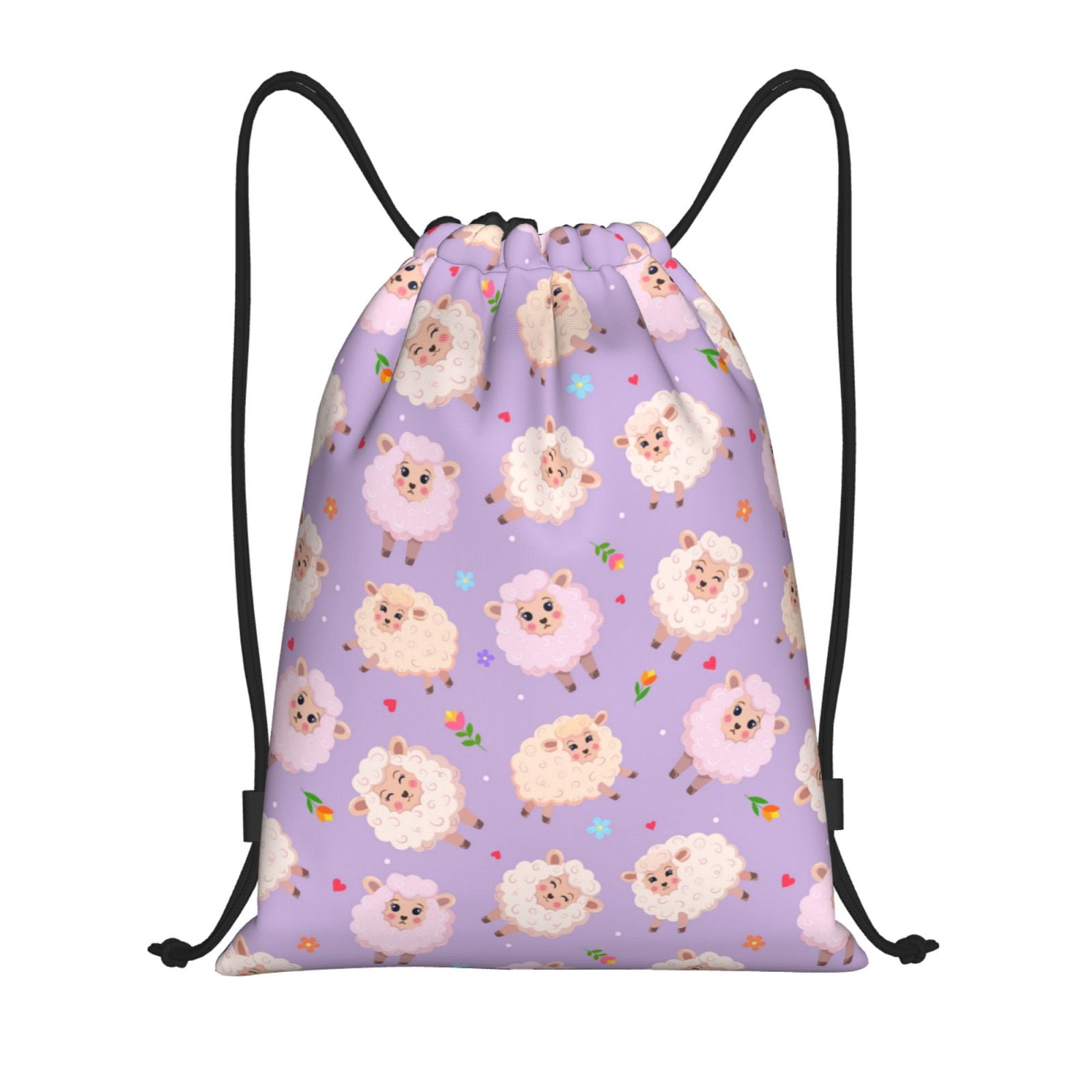Zufioo Sheeps Sports Cinch Sack Gym String Bags Machine Washable Heavy ...