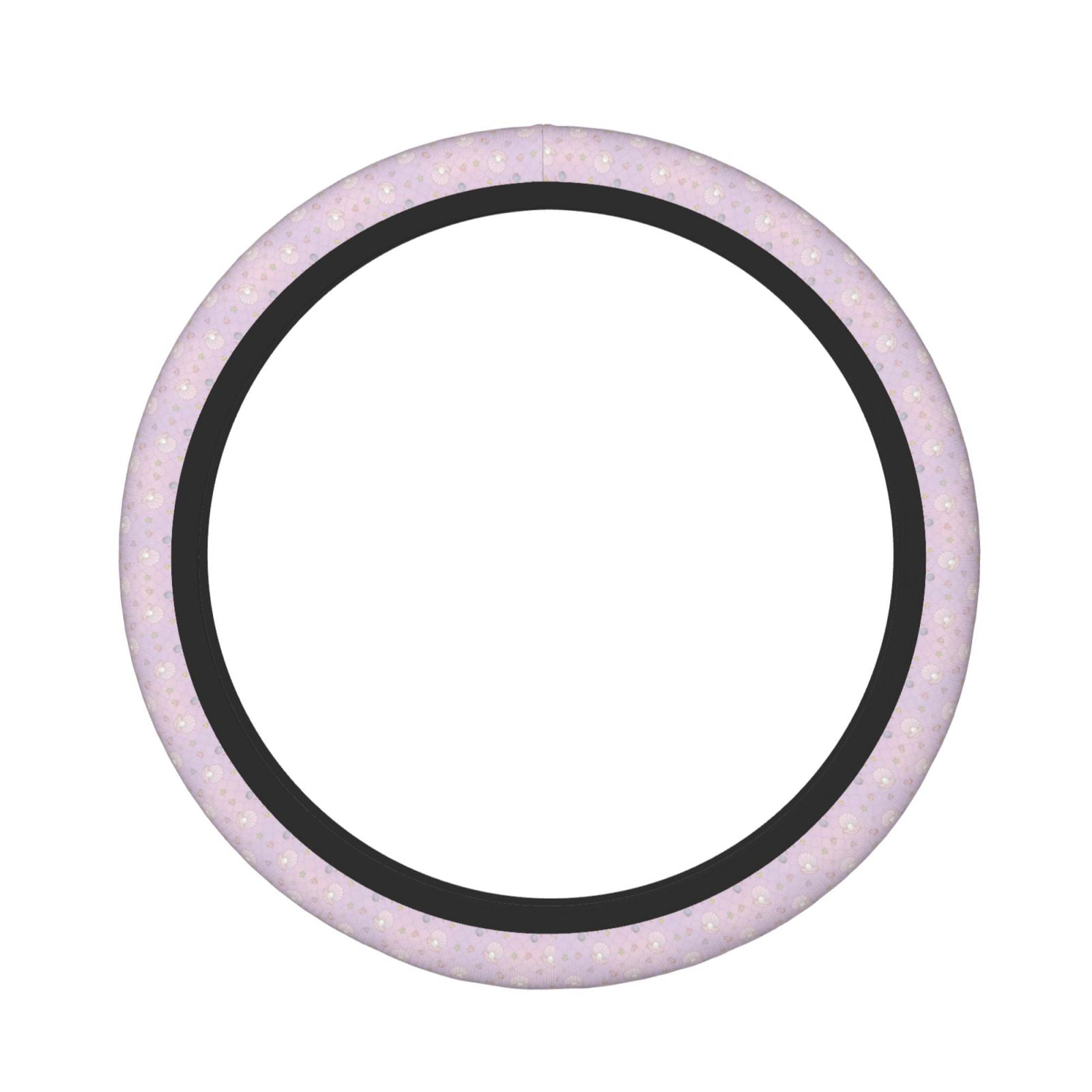 Zufioo Shells Pearl Print Elastic Steering Wheel Cover, Anti-Slip Car ...