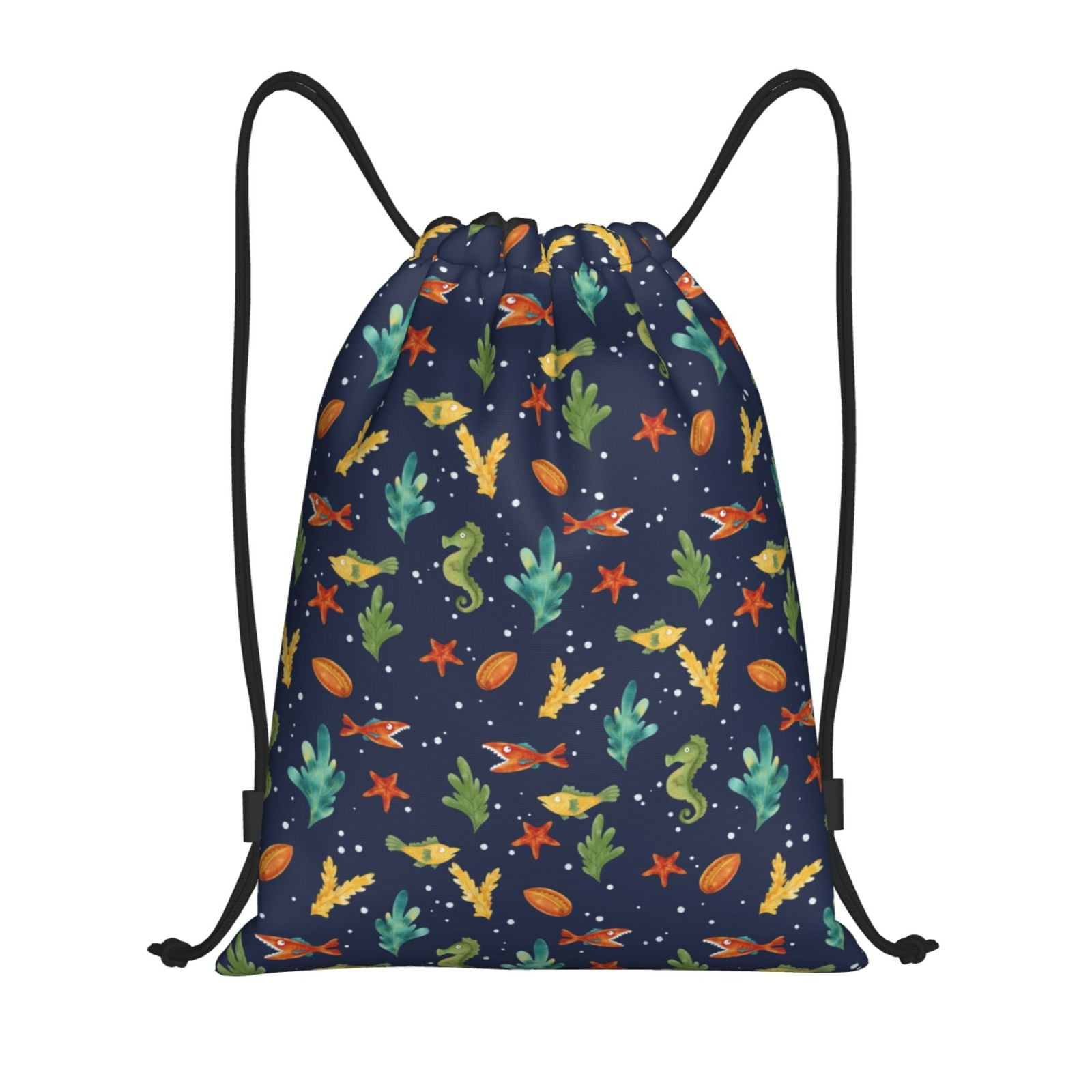 Zufioo Shells and Seaweed Sports Cinch Sack Gym String Bags Machine ...