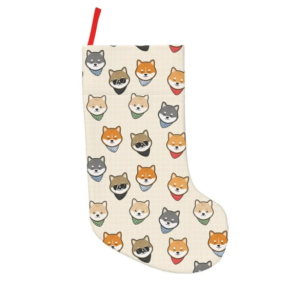 Plush Head Christmas Stockings