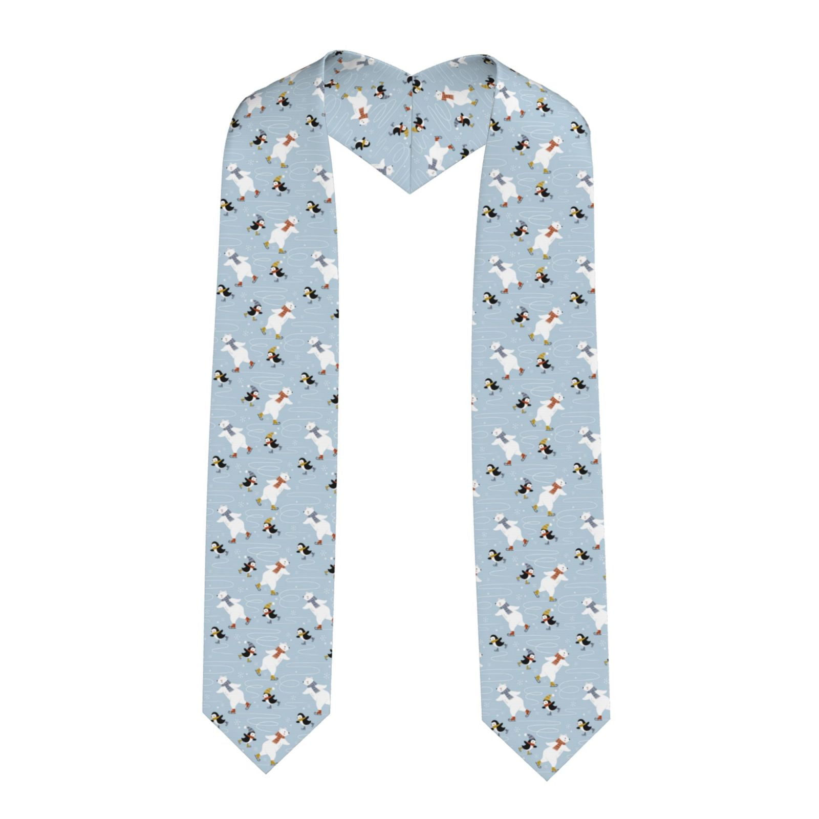 Zufioo Skiing penguin Bear Print Graduation Shawl Ribbon, Graduation ...