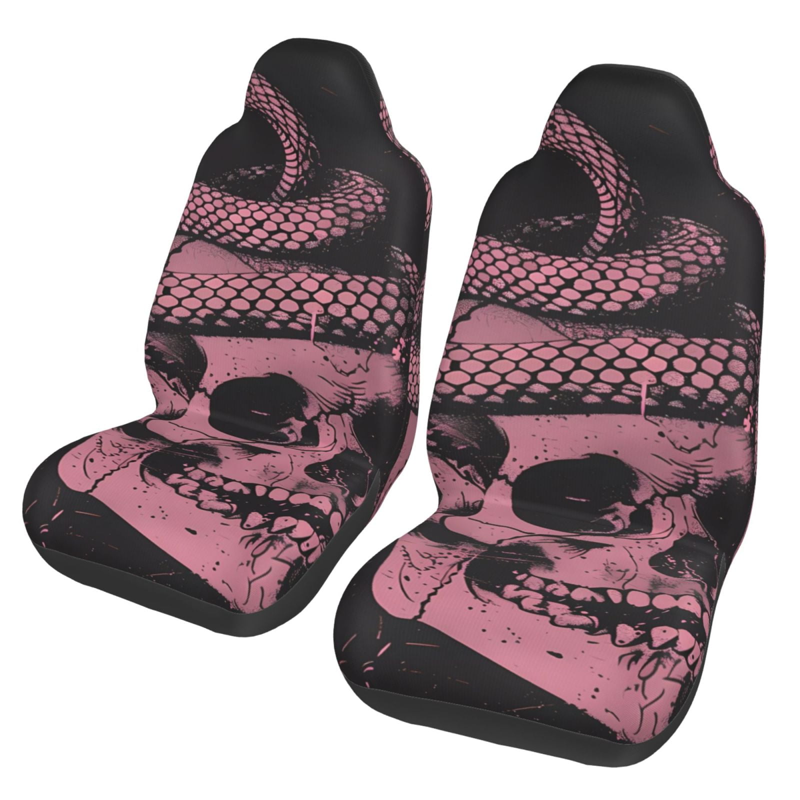 Zufioo Skull and Snake Art Full Set Car Seat Covers with Soft Padding ...