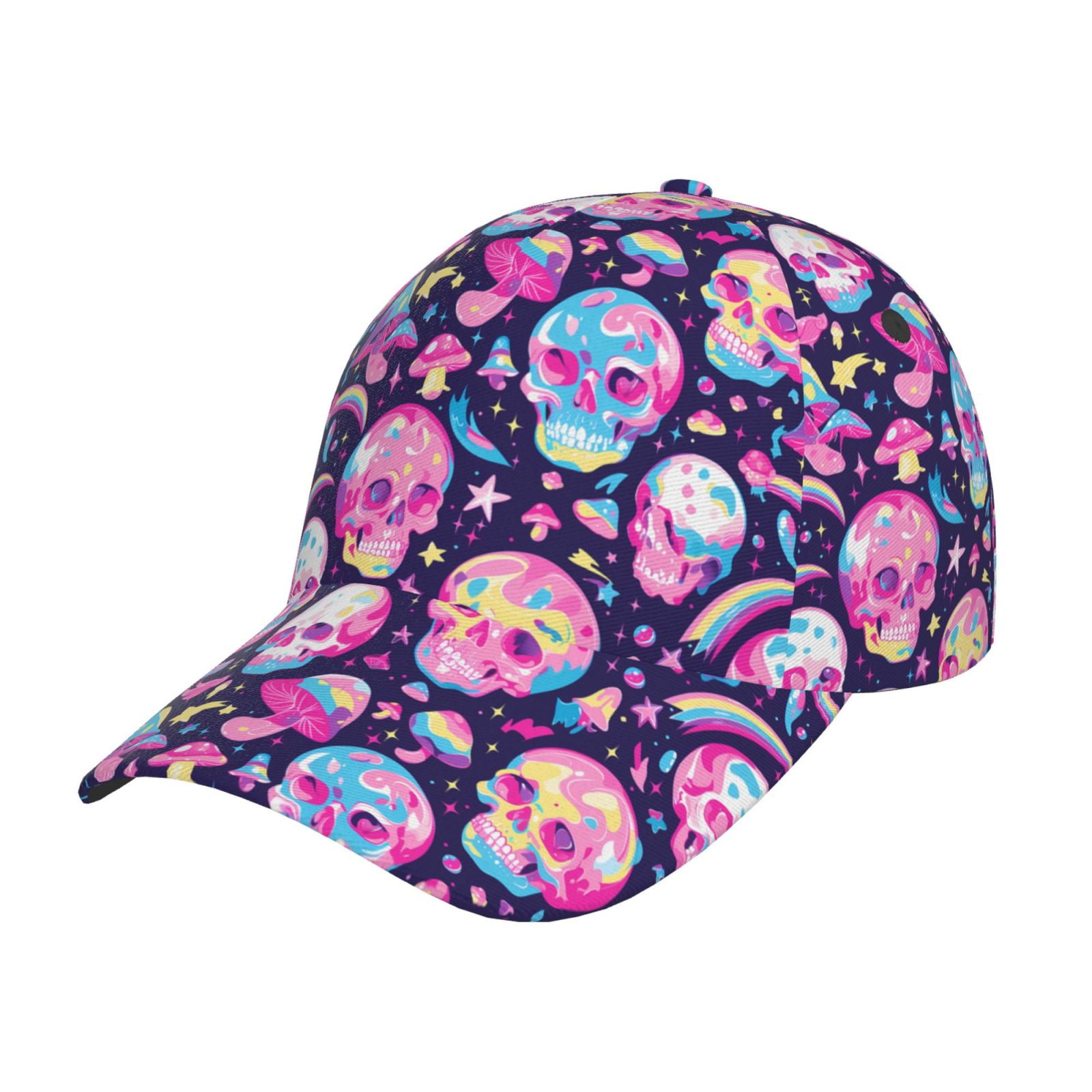 Zufioo Skull mushroom colorful cute Baseball Cap Hats for Men and Women ...