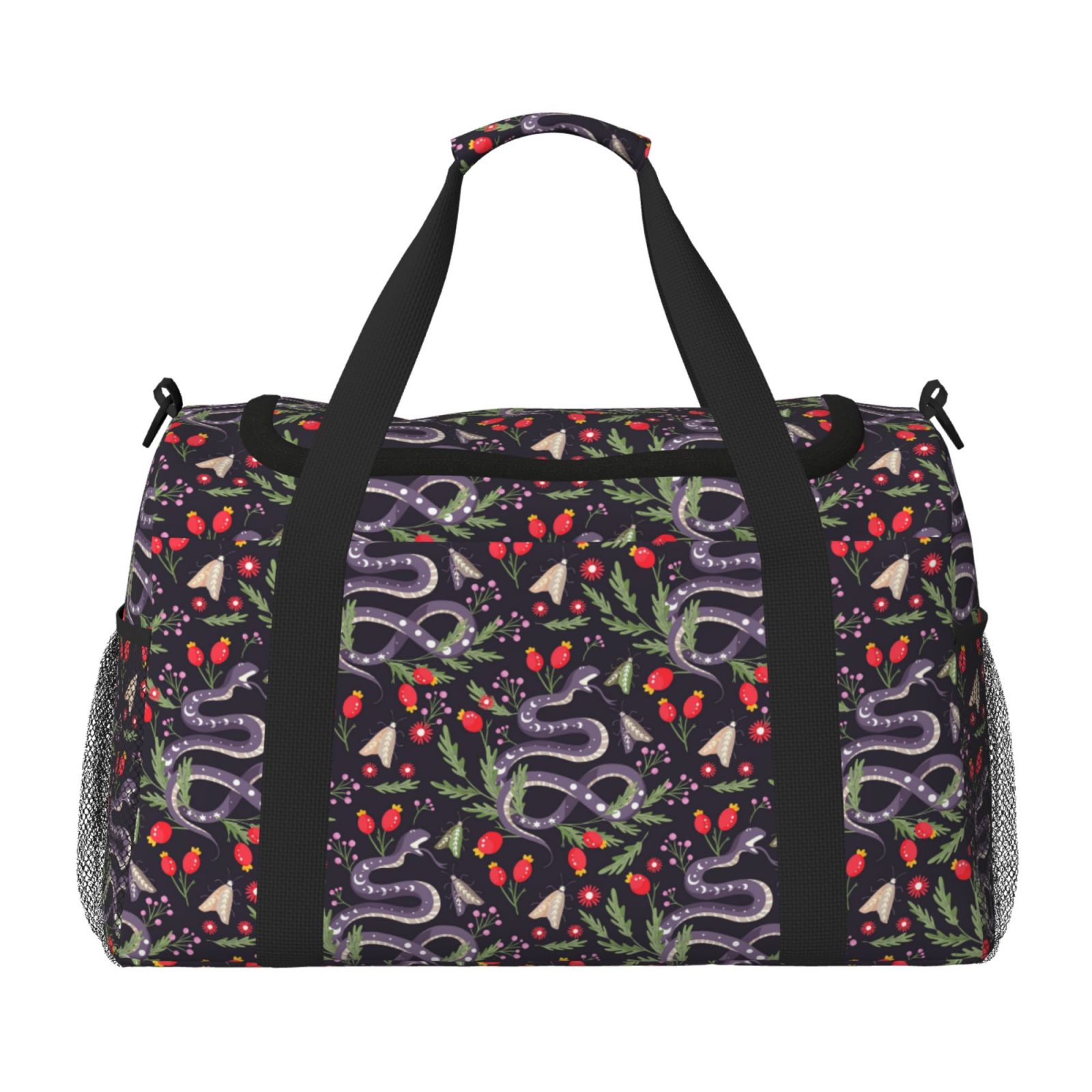 Zufioo Snakes And Snake Fruit Print Hand-Held Messenger Travel Bag ...