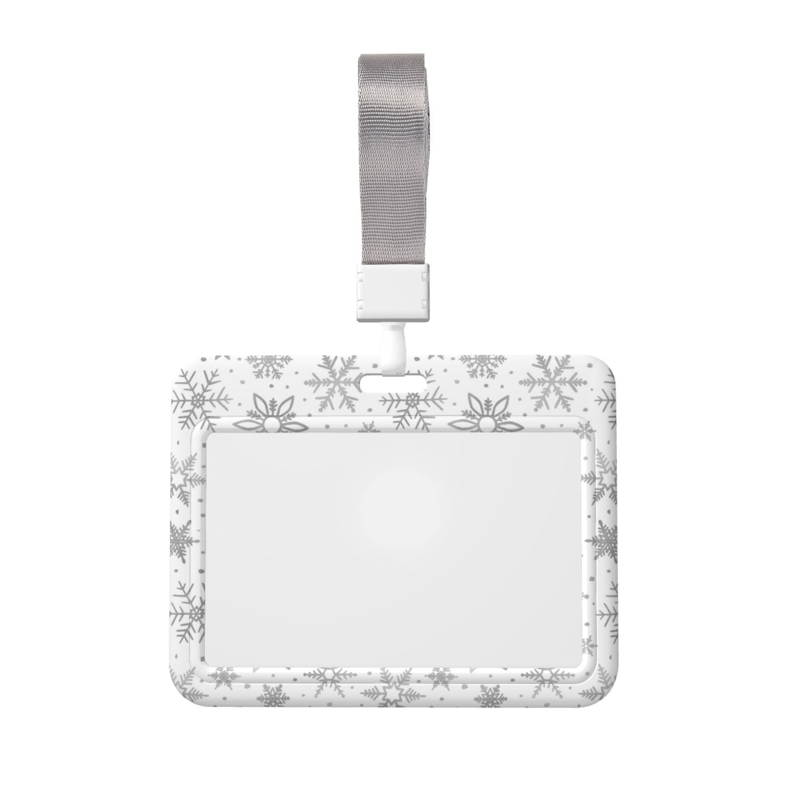 Zufioo Snowflake Minimalist Print Work Badge Protective Case ...