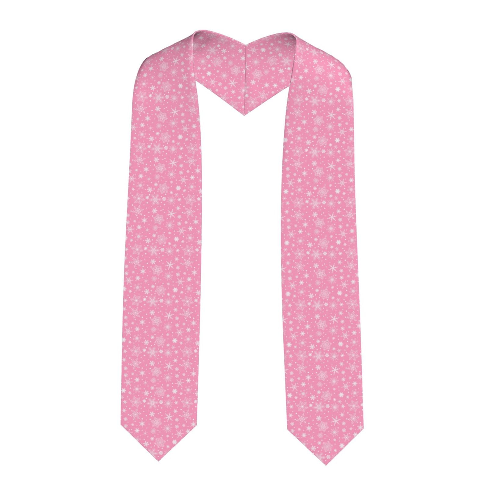 Zufioo Snowflake pink backgrounds Print Graduation Shawl Ribbon ...