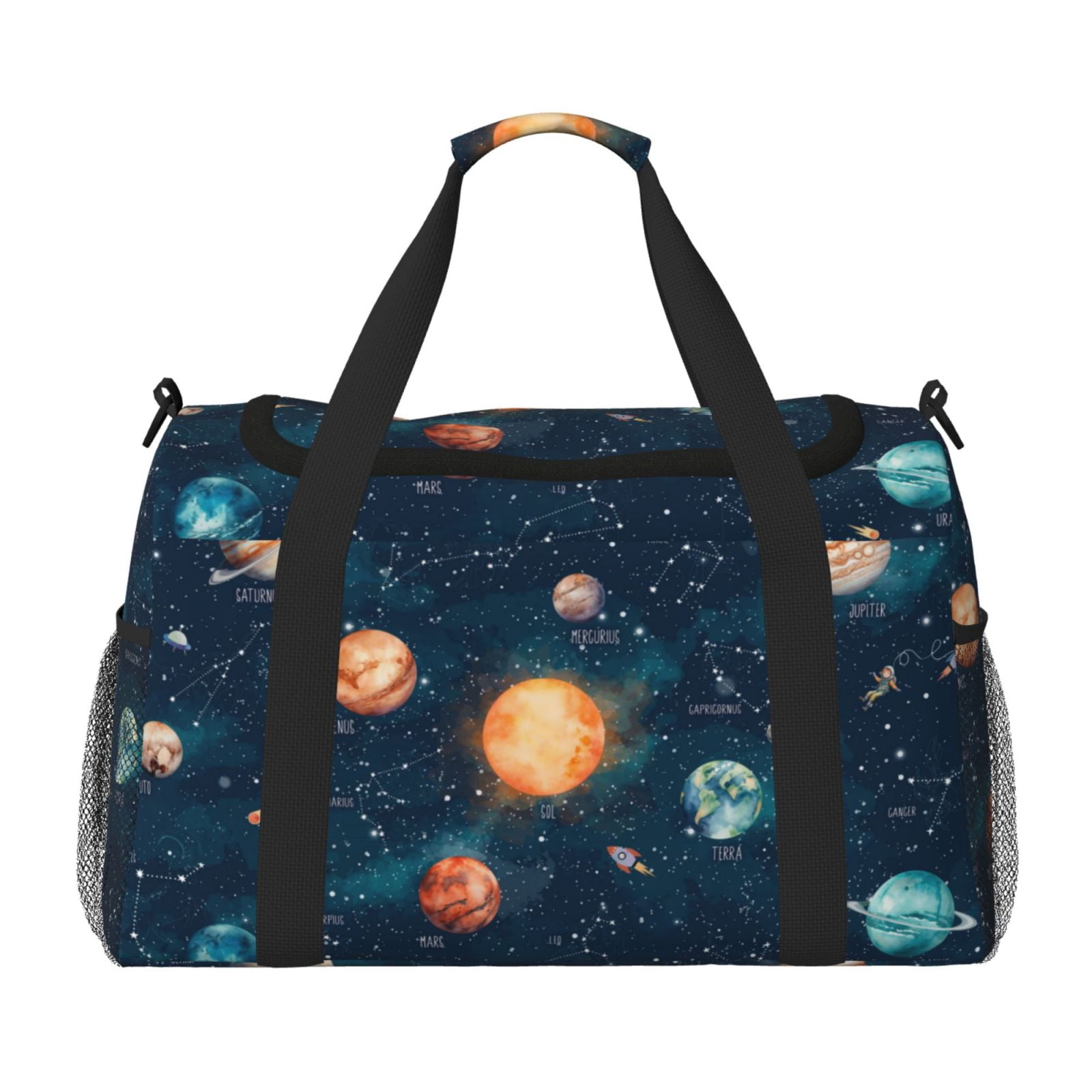 Zufioo Solar System And Planets Print Hand-Held Messenger Travel Bag ...