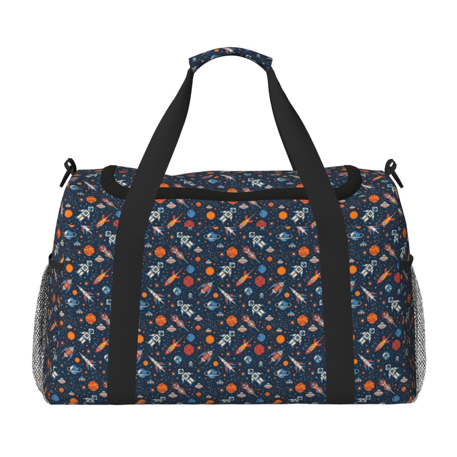 Zufioo Spaceships And Stars In Outer Space Print Hand-Held Messenger ...