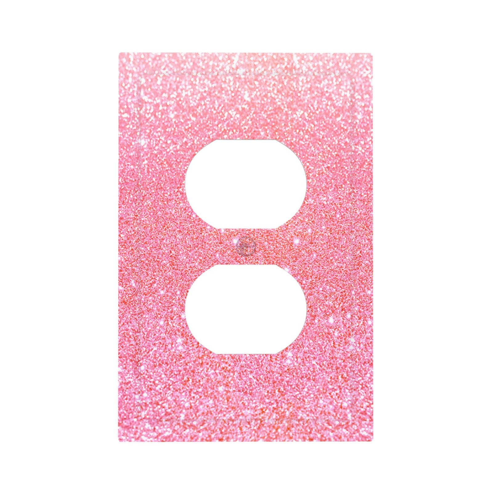 Zufioo Sparkly Pink Glitter Print Switch Wall Plate, Dustproof and Heat ...