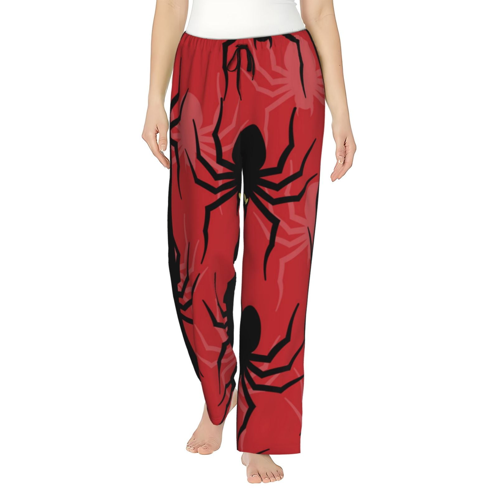 Zufioo Spider Women Pajama Pants Drawstring Pajama Pants Wide Leg ...