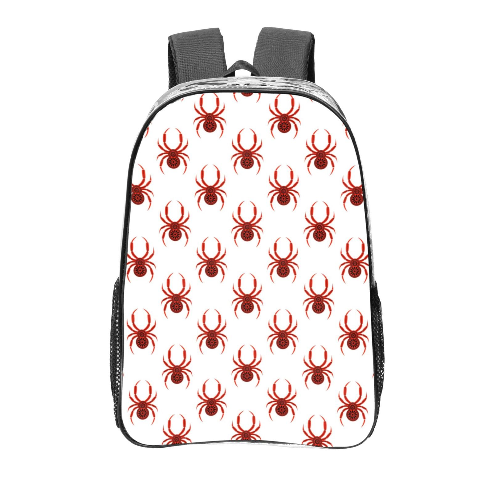 Zufioo Spiders Insects Print Transparent Backpack, 16-inch PVC ...