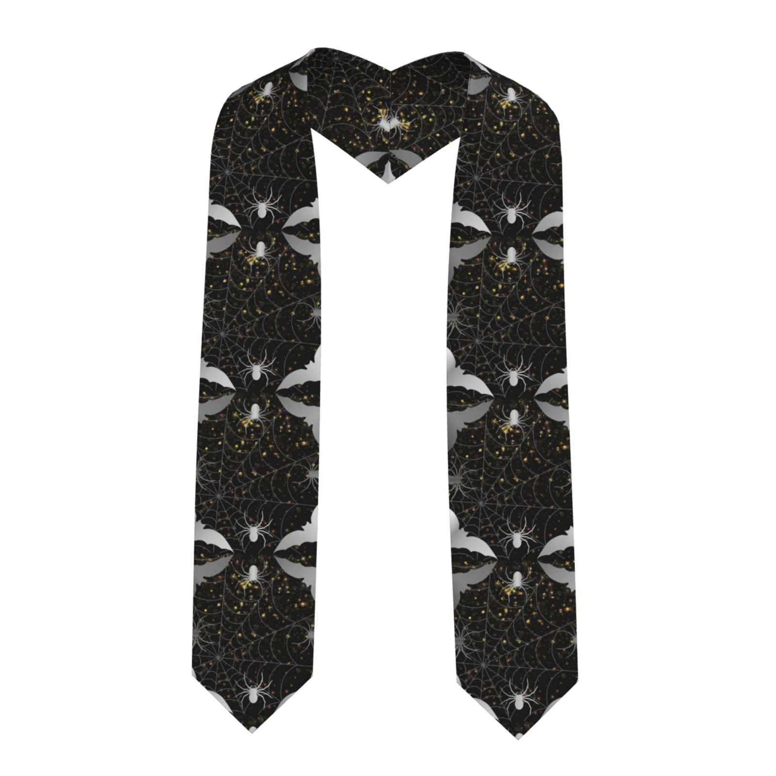 Zufioo Spiderweb Bats And A Spider Print Graduation Shawl Ribbon ...