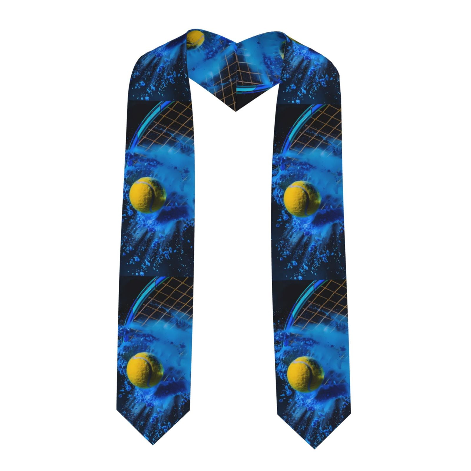 Zufioo Sports Tennis Ball Print Graduation Shawl Ribbon, Graduation ...