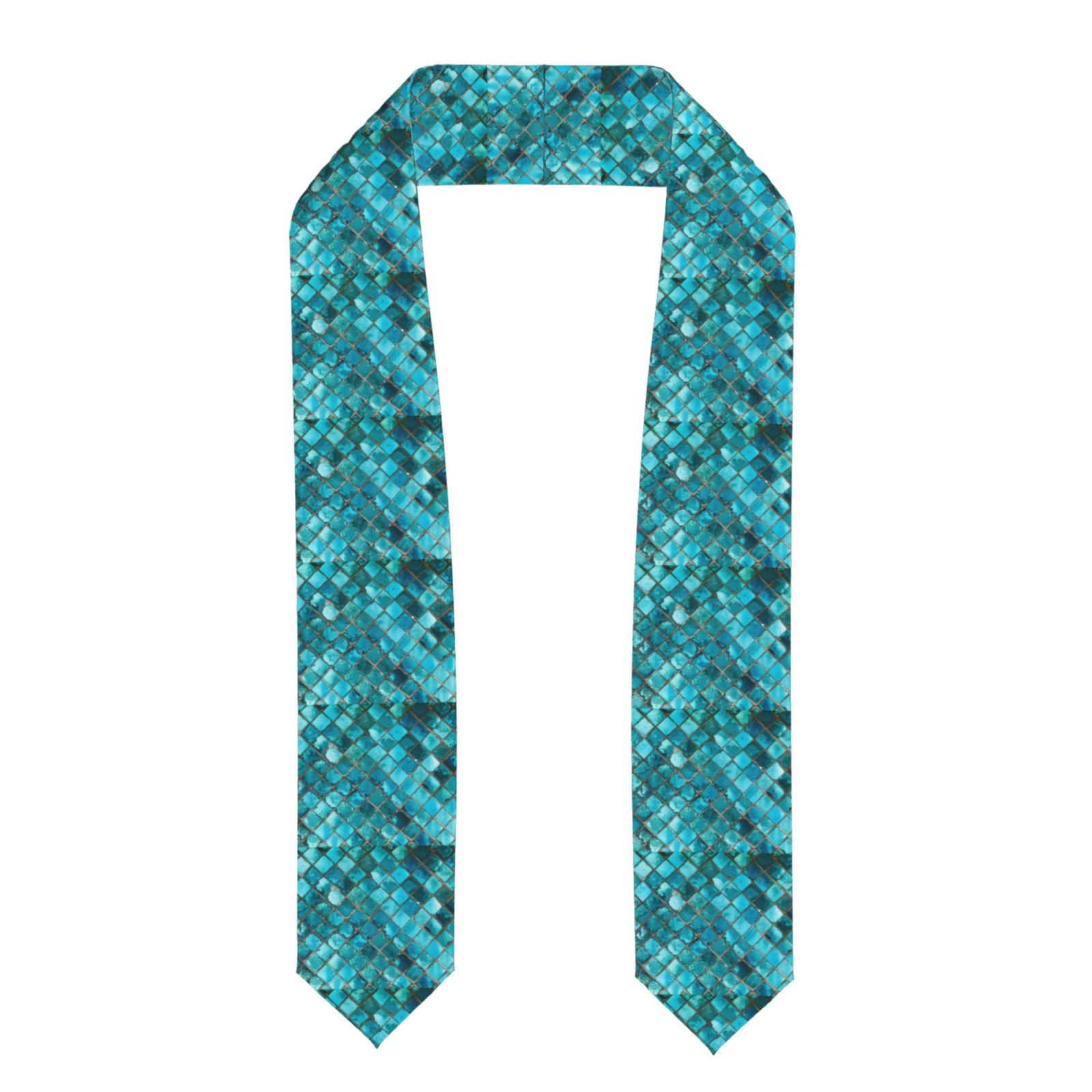 Zufioo Square Glass Mosaic Print Graduation Shawl Ribbon, Graduation ...
