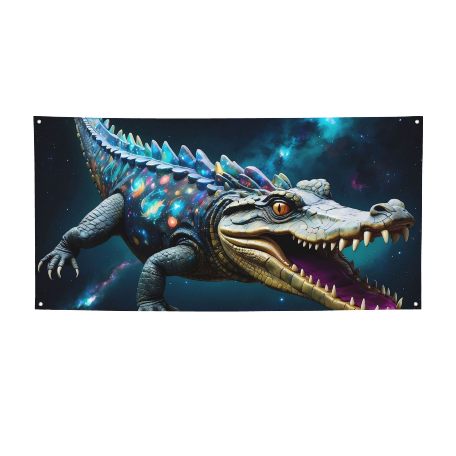 Zufioo Starry Sky Colorful Crocodile Print Holiday Banners, Party ...