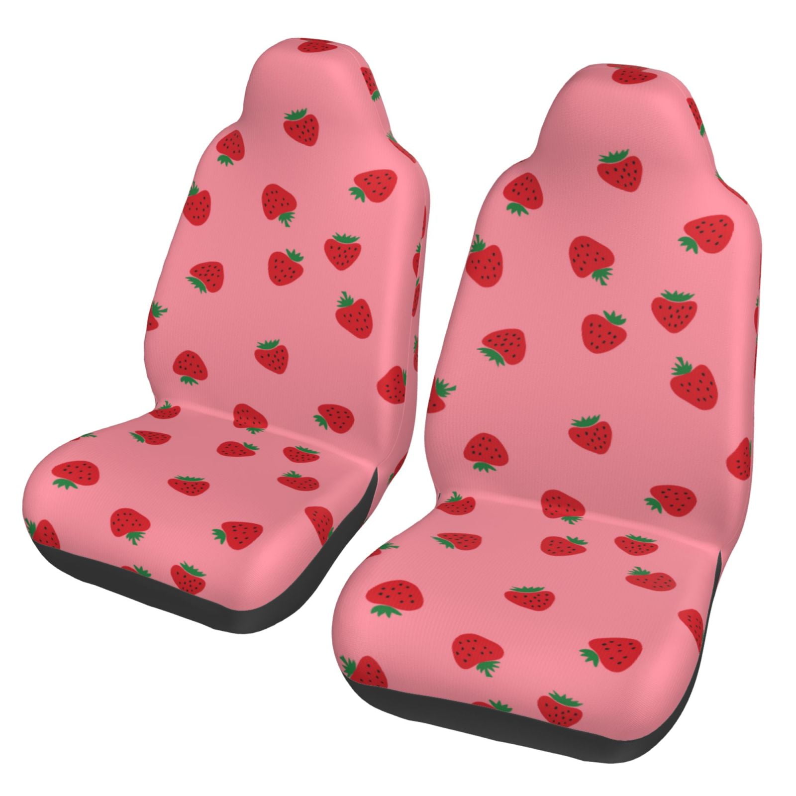 Zufioo Strawberries Full Set Car Seat Covers with Soft Padding 2PCS ...