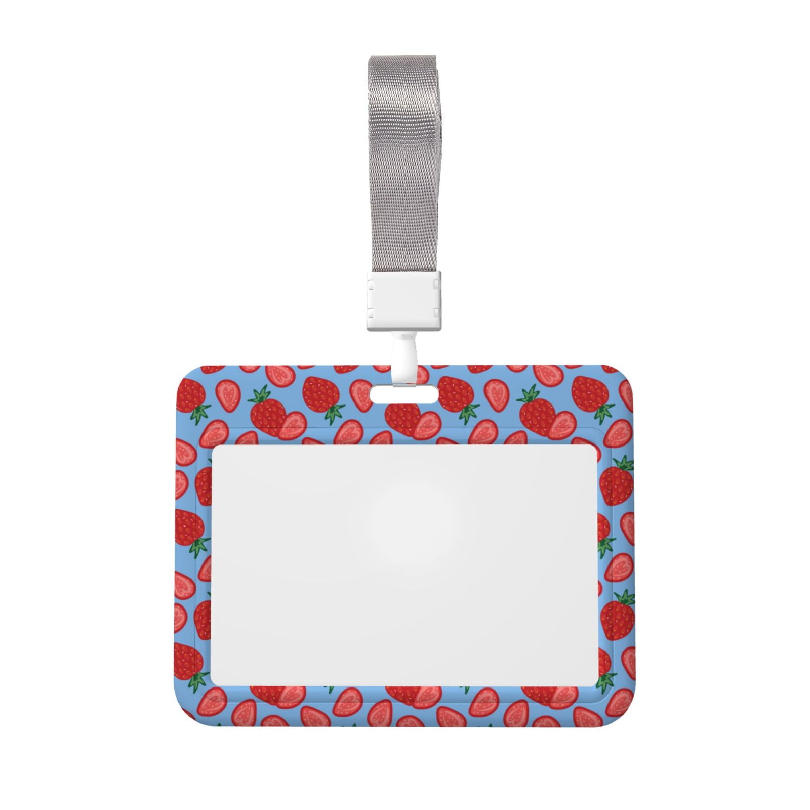 Zufioo Strawberries Print Work Badge Protective Case, Waterproof ...