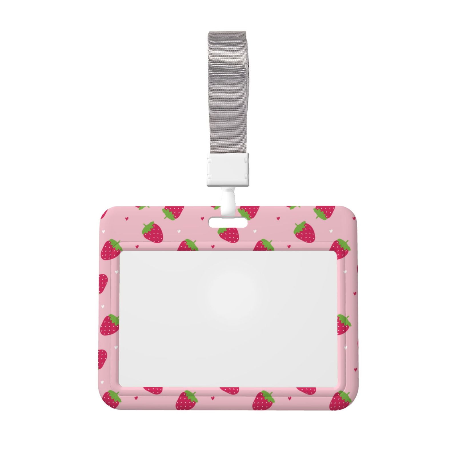 Zufioo Strawberries Print Work Badge Protective Case, Waterproof ...