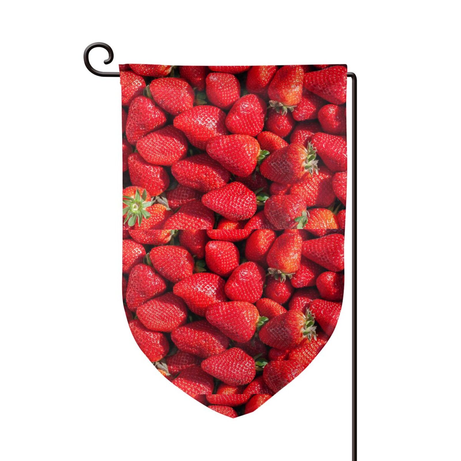 Zufioo Strawberry Red Print Garden Decoration Flags, Sun-resistant and ...