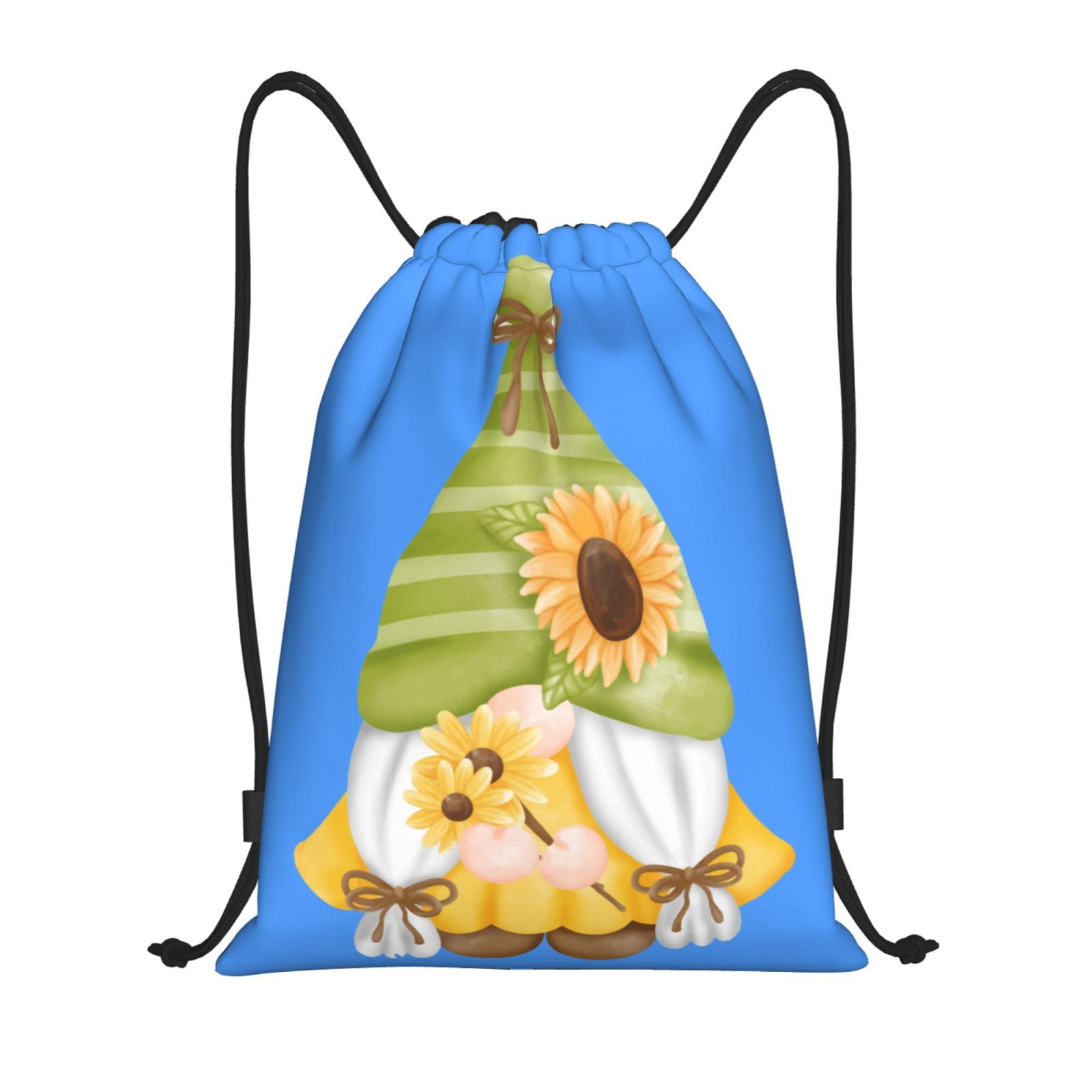 Zufioo Sunflower Gnomes Sports Cinch Sack Gym String Bags Machine ...