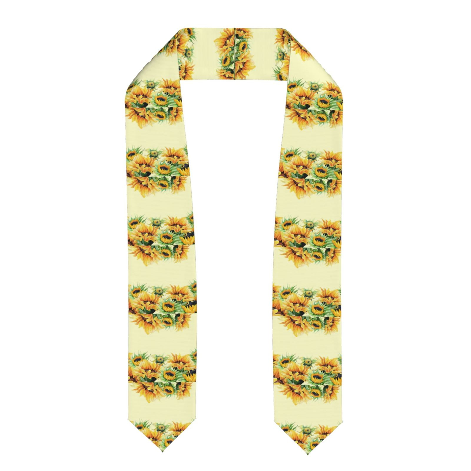 Zufioo Sunflowers On A Yellow Background Print Graduation Shawl Ribbon ...