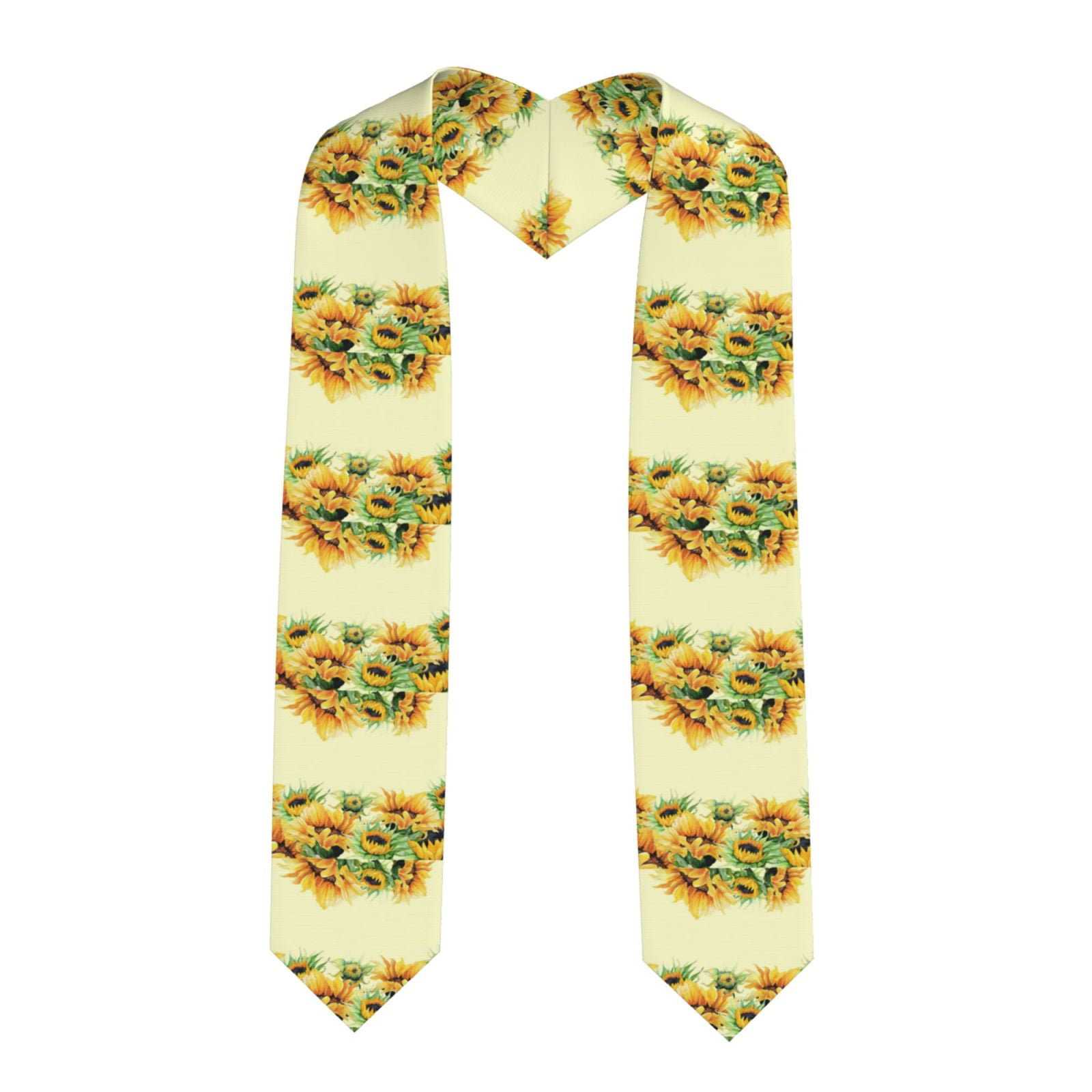 Zufioo Sunflowers On A Yellow Background Print Graduation Shawl Ribbon ...