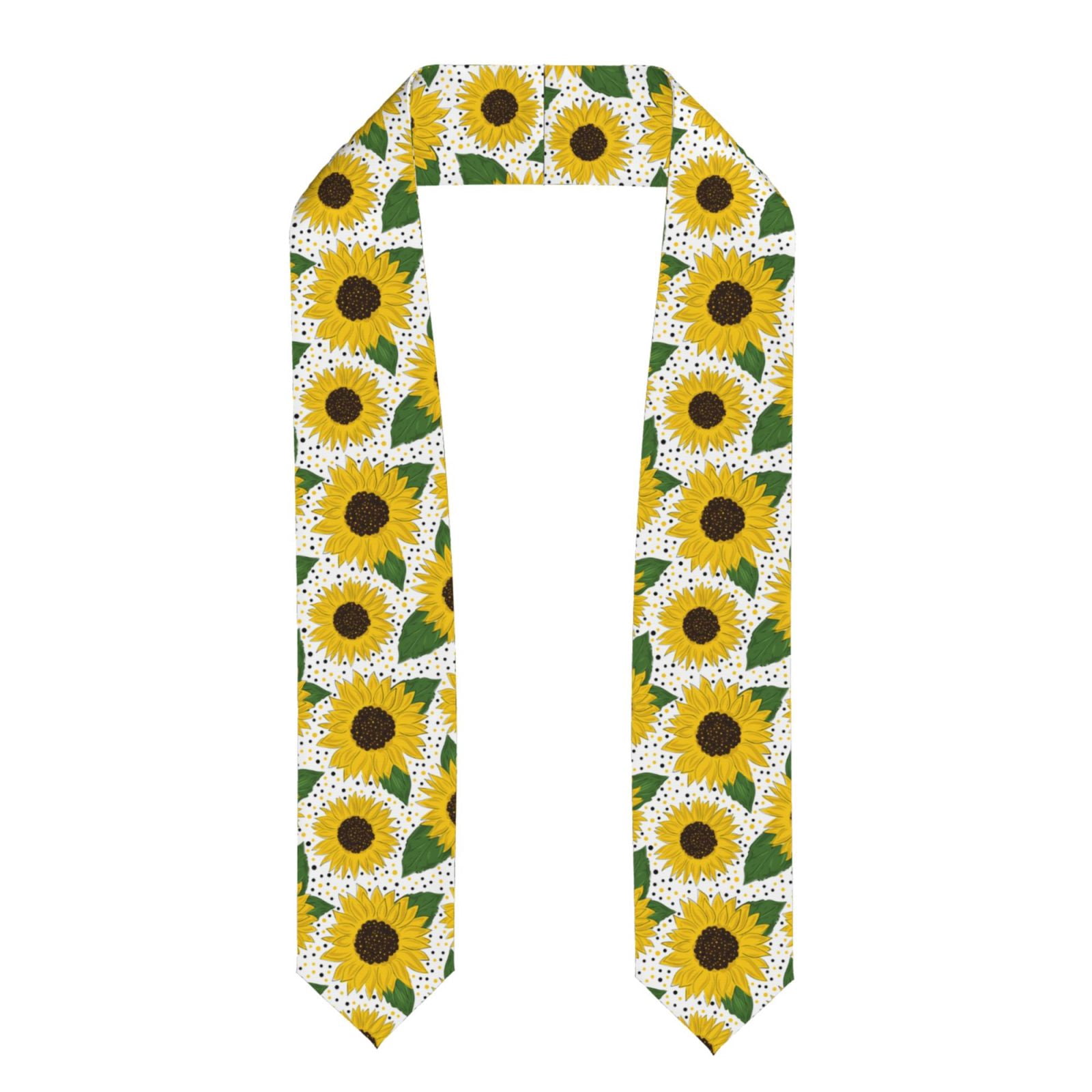 Zufioo Sunflowers Print Graduation Shawl Ribbon, Graduation Ribbon for ...