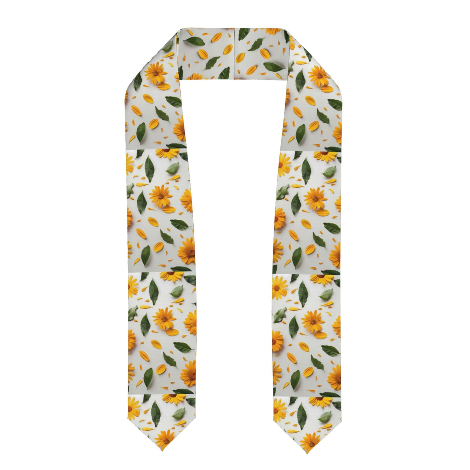 Zufioo Sunny Yellow SunFlower Print Graduation Shawl Ribbon, Graduation ...