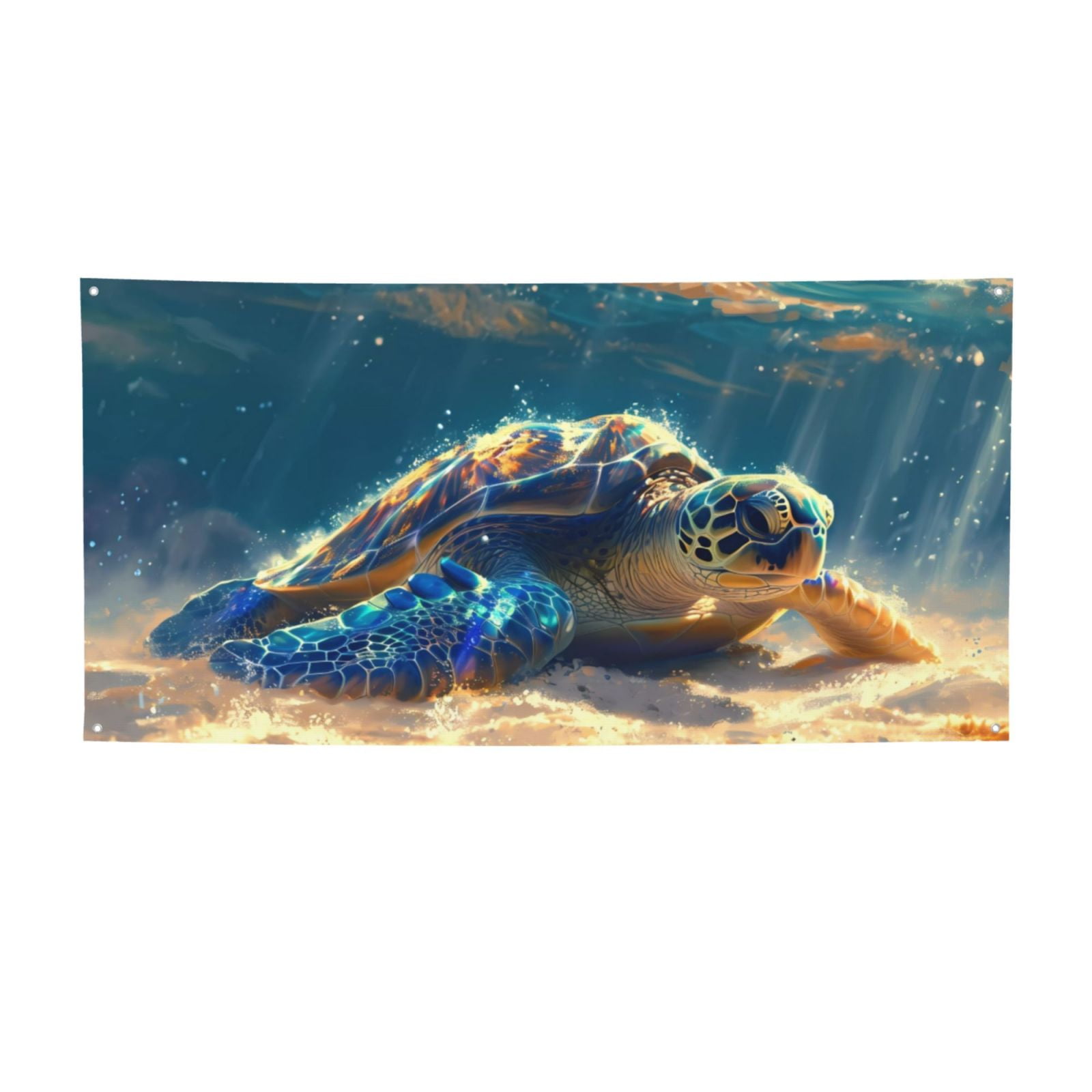 Zufioo Sunshine Underwater Sand Turtle Print Holiday Banners, Party ...