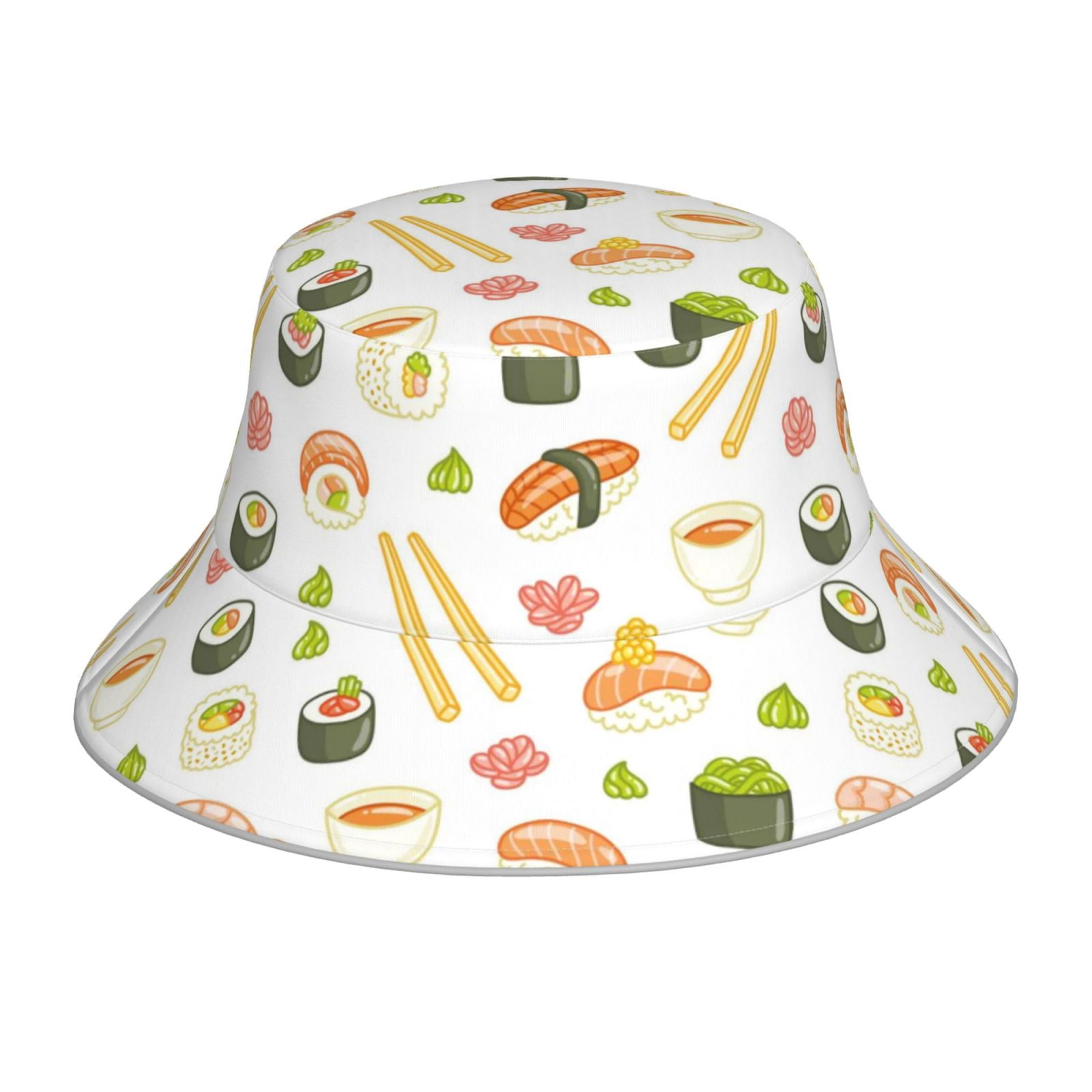 Zufioo Sushi and Rolls Waterproof Reflective Holographic Bucket Hat,Men ...