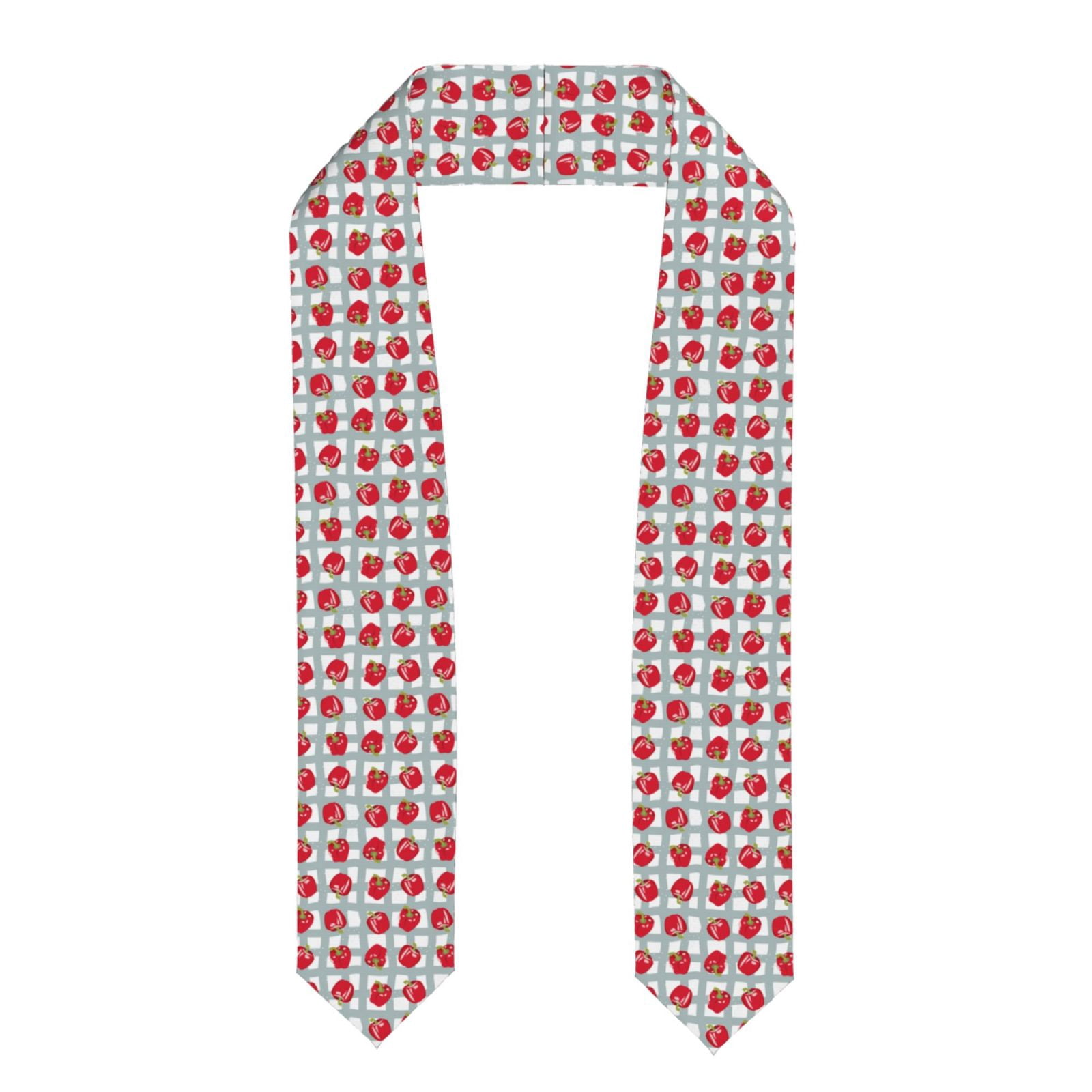 Zufioo Sweet Red Fruit Print Graduation Shawl Ribbon, Graduation Ribbon ...