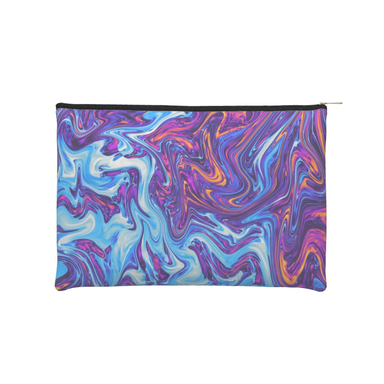 Zufioo Swirl Print Blue Purple Print DuPont Paper Portable Toiletry Bag ...