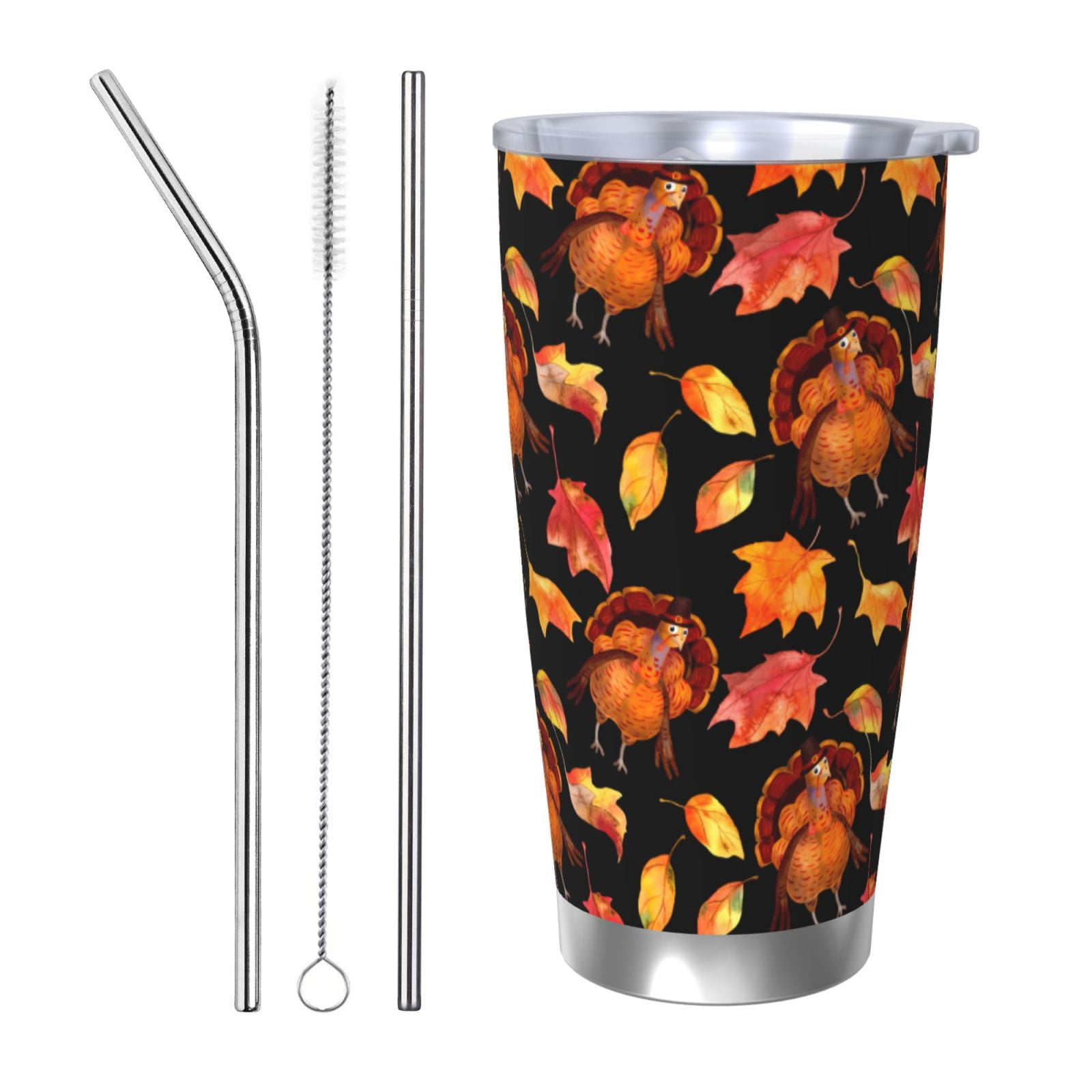 Zufioo Thanksgiving Turkey 1 Print 20OZ Stainless Steel Car Cup, Direct ...