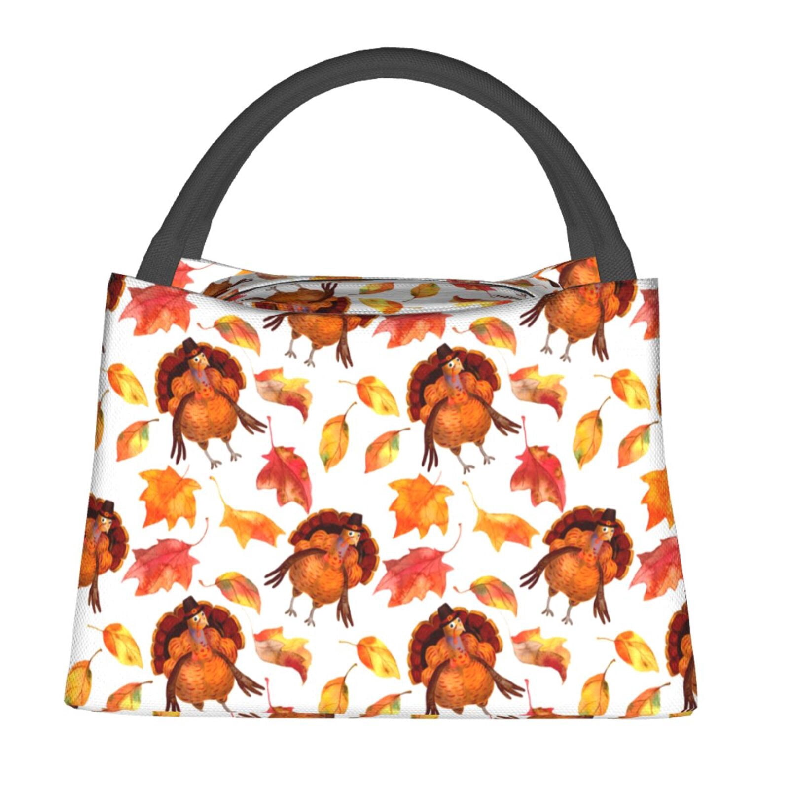 Zufioo Thanksgiving Turkey Leaves Insulated Reusable Grocery Bags ...