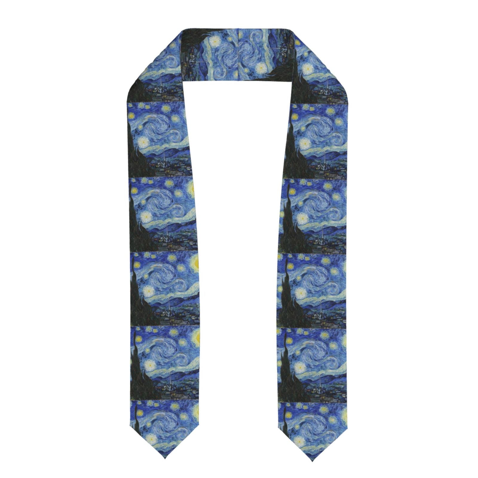 Zufioo The Starry Night Print Graduation Shawl Ribbon, Graduation ...